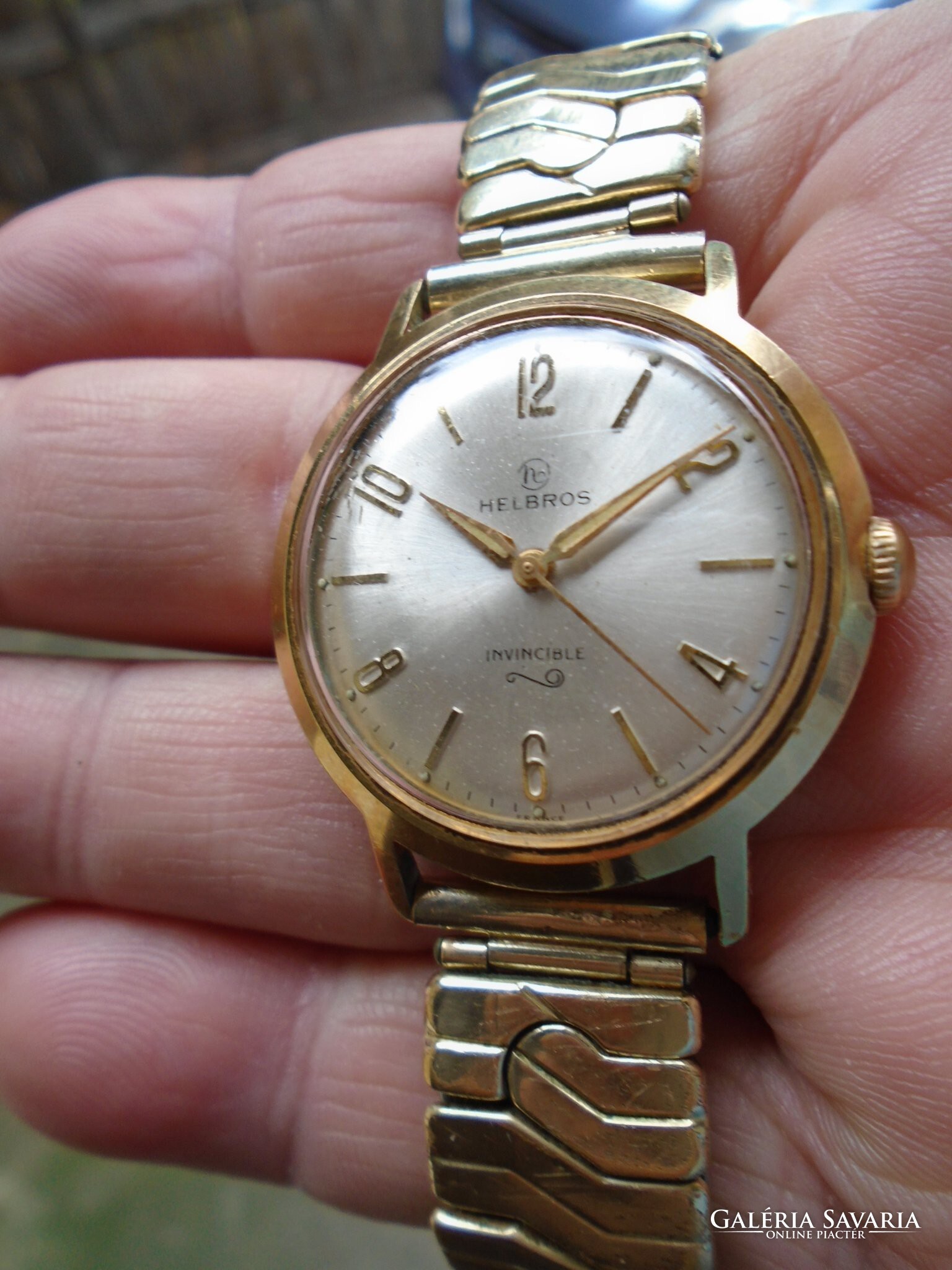 Original helbros invincible original gilded case and strap non-Indian ...