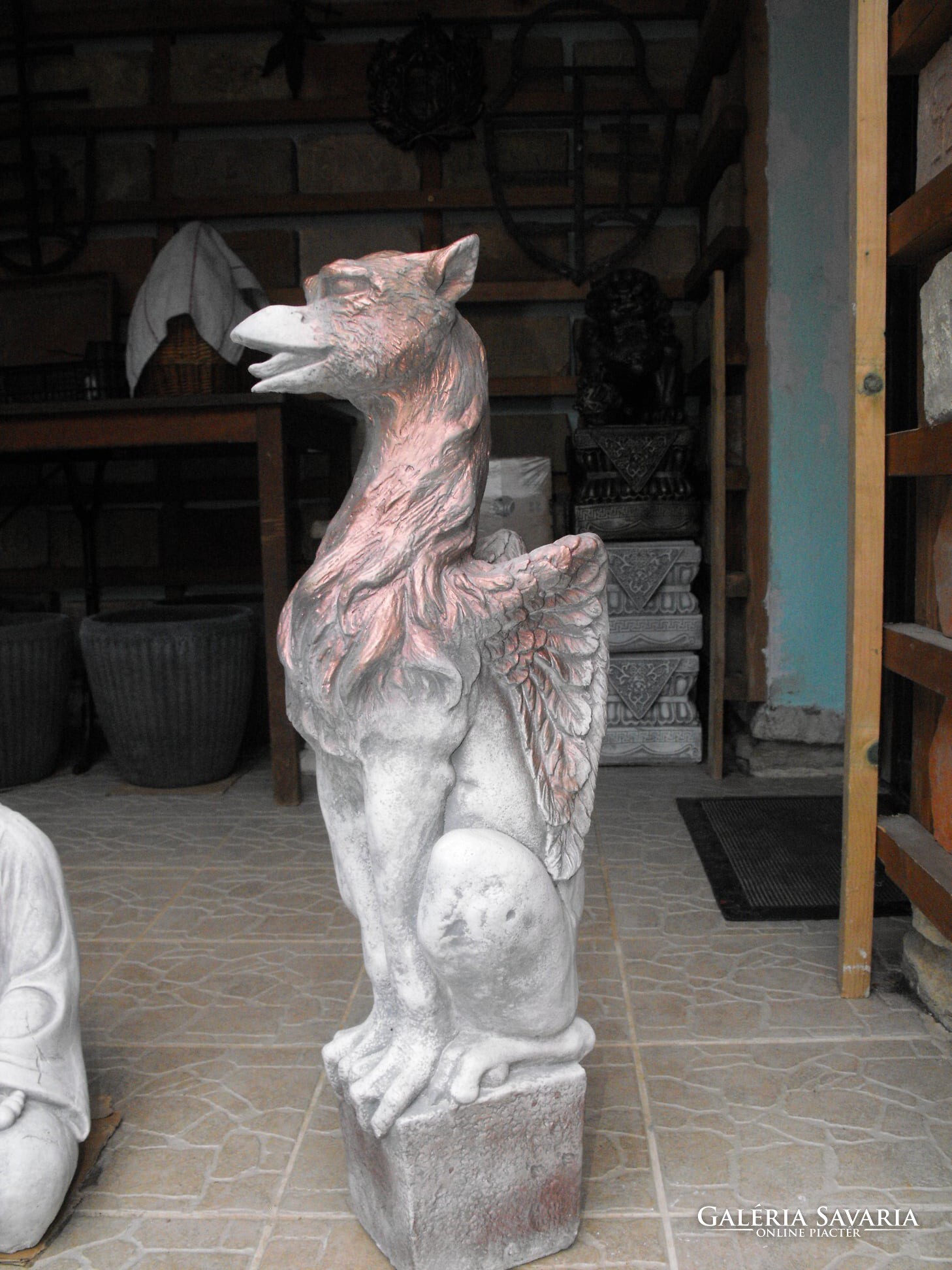 Rare frost-resistant artificial stone. Not concrete! Large 70cm griffin ...