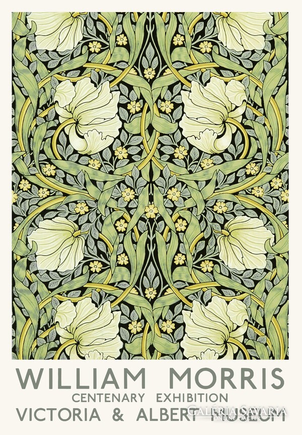 William morris centennial exhibition reprint poster victorian wallpaper ...