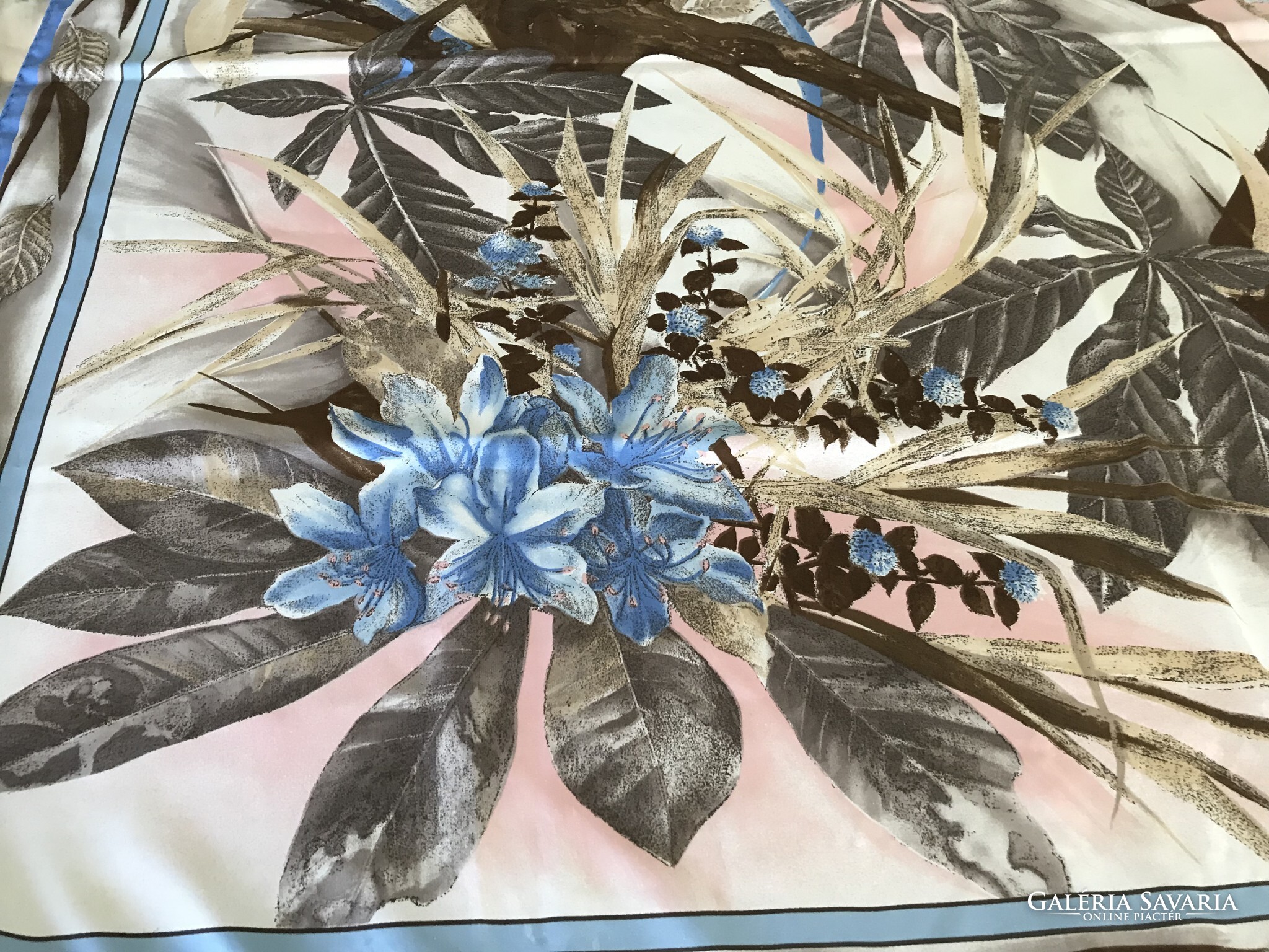 Vintage Manlio Bonetti kendő finom pasztel színekkel, 87 x 87 cm ...