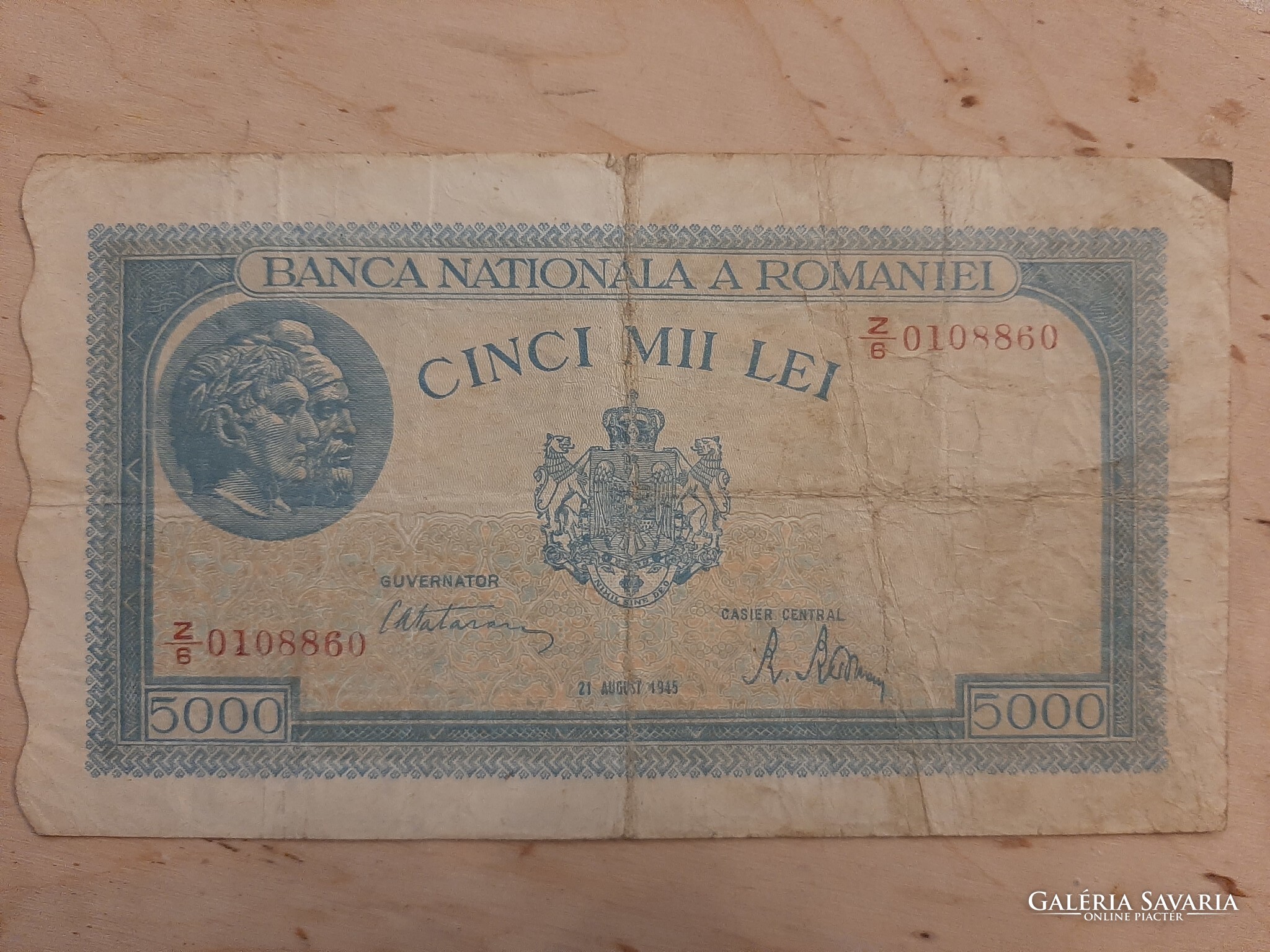 Román 5000 Lei , CINCI MII LEI 1945 - Numizmatika, Pénz, Érme | Galéria ...