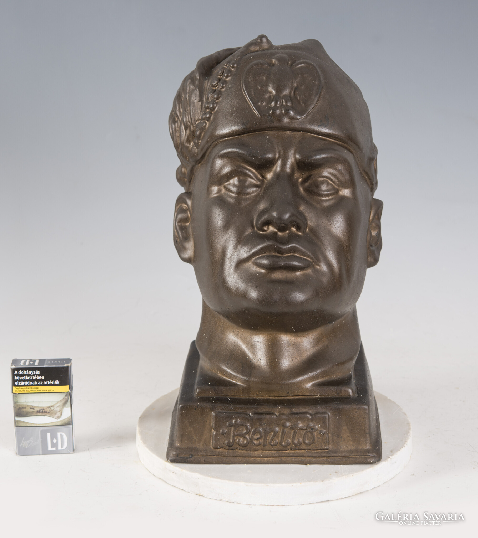 Ceramic head of Benito Mussolini - Pottery, Ceramics | Galeria Savaria ...