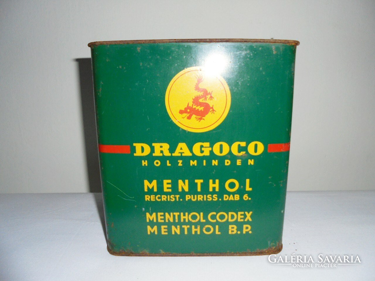 Német fém doboz fémdoboz pléh doboz - Dragoco Holzminden Menthol ...