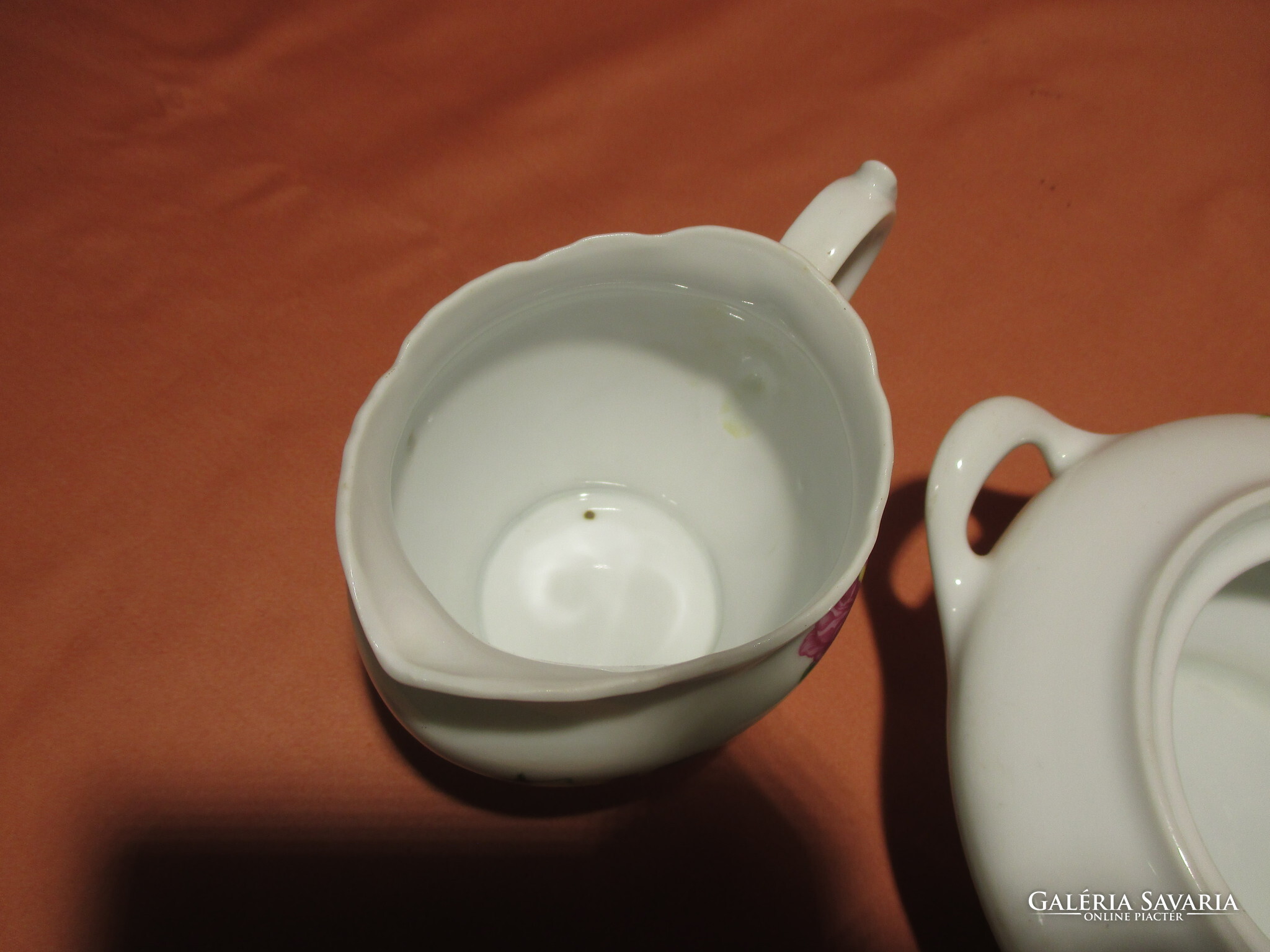 Victoria China rózsás-ibolyás kiöntő és cukortartó - Porcelán | Galéria ...