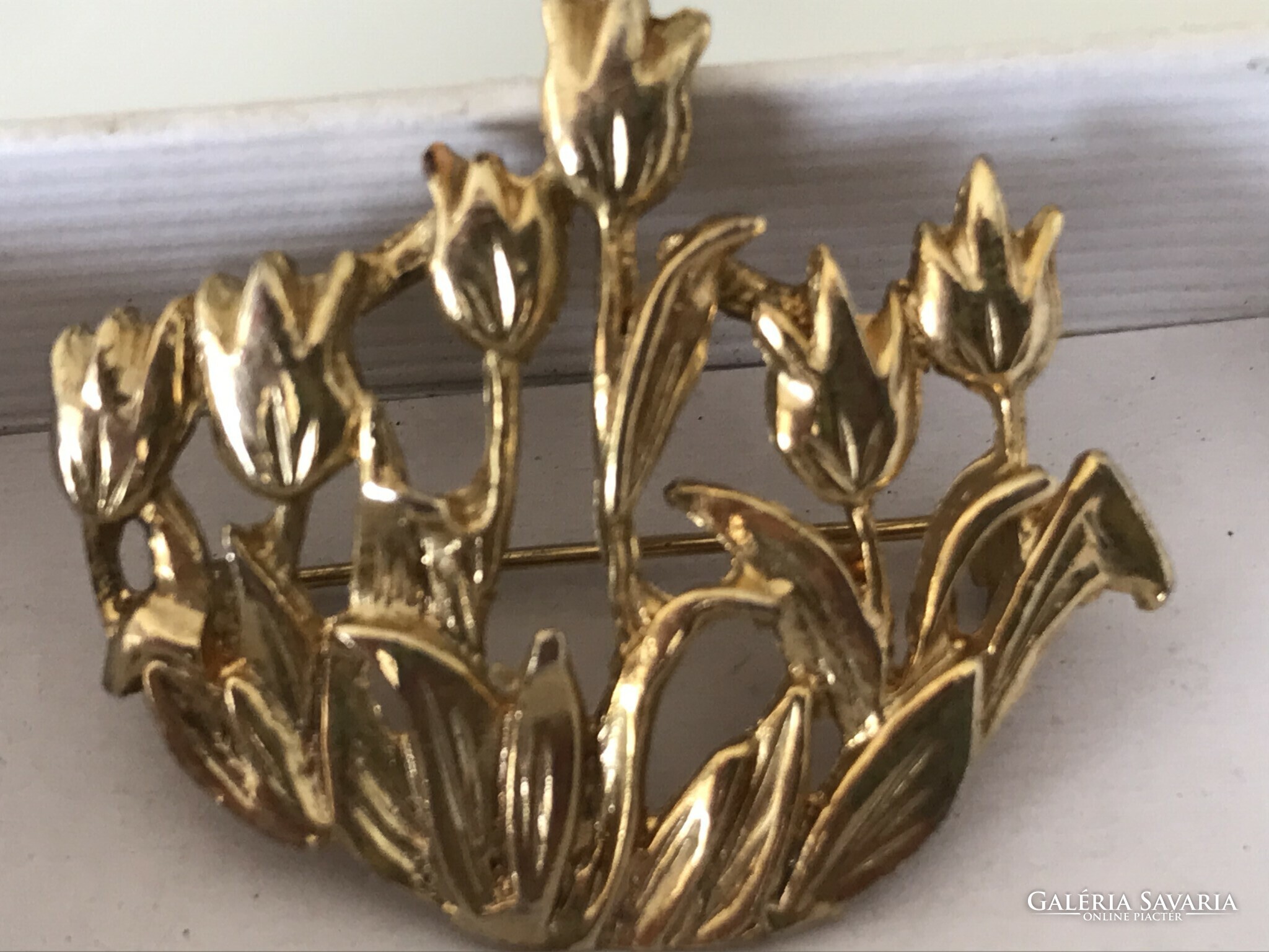 Tulipános bross és medál egyben, 3,5 x 3 cm - Ékszer | Galéria Savaria ...