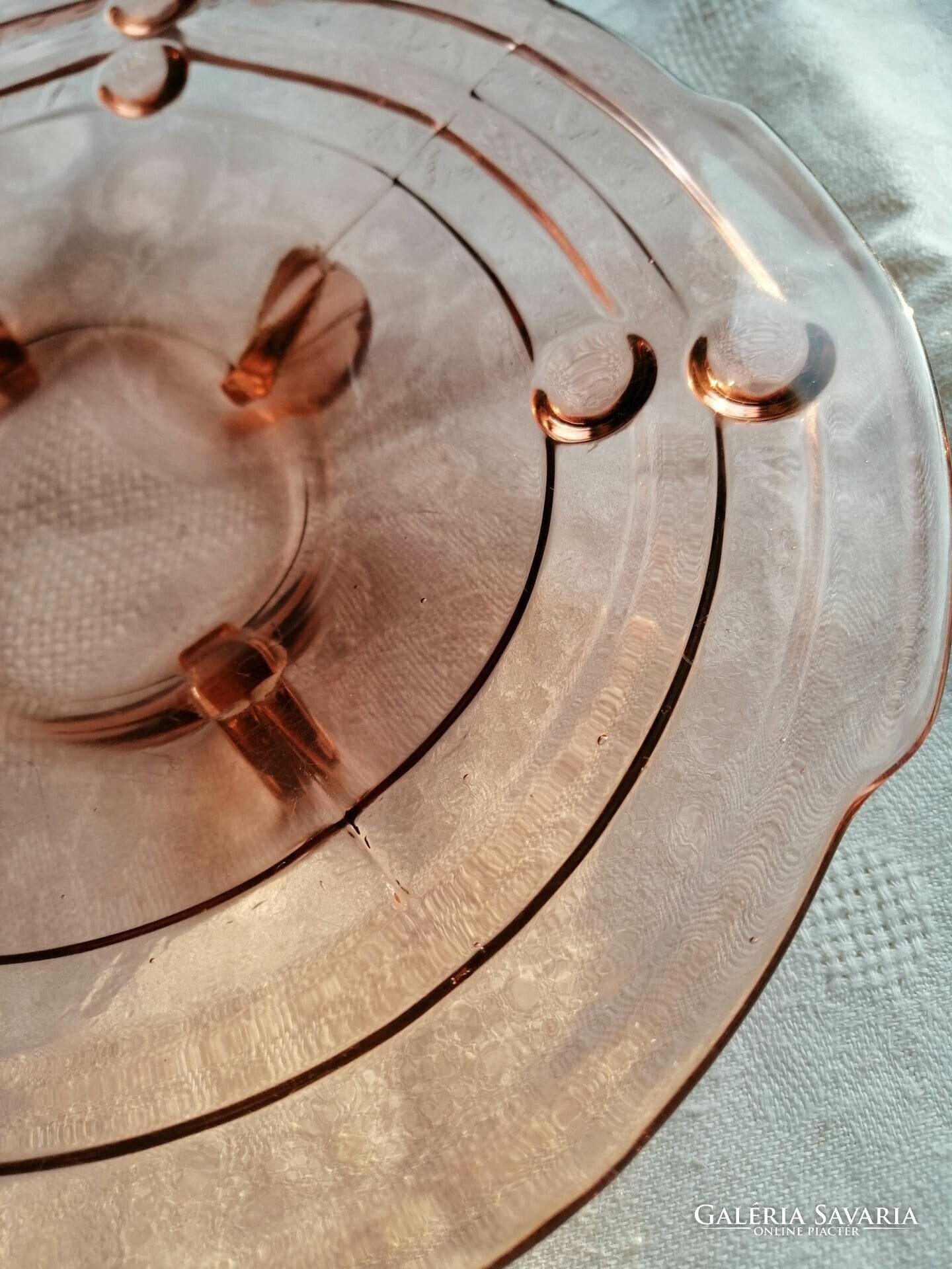 Lazac színű Art deco kínáló tál - Üveg | Galéria Savaria online piactér ...