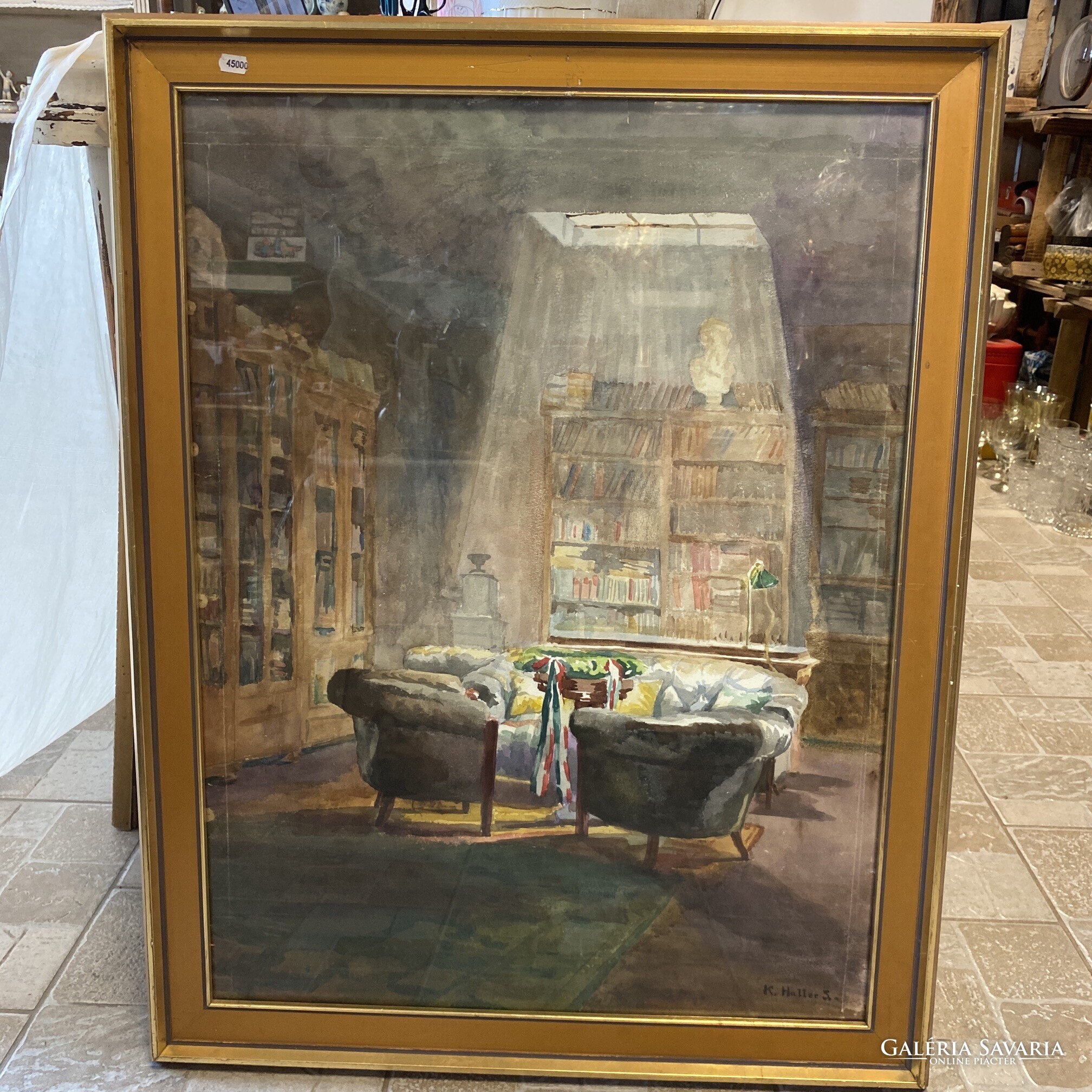 Detail of Stefania Haller's painting room - Paintings | Galeria Savaria ...