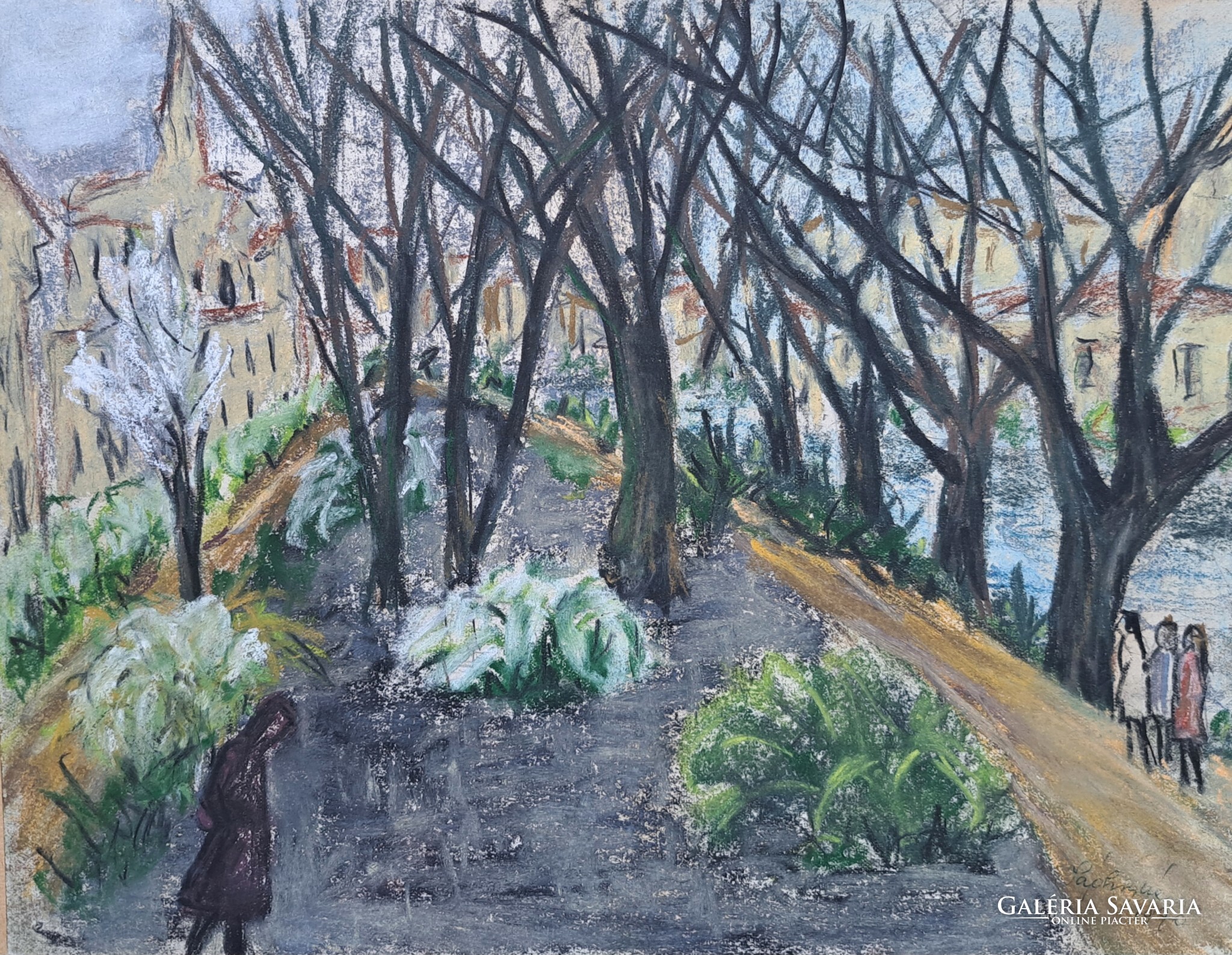 Szignózott pasztell 1970-ből - női festő? - Festmény | Galéria Savaria ...