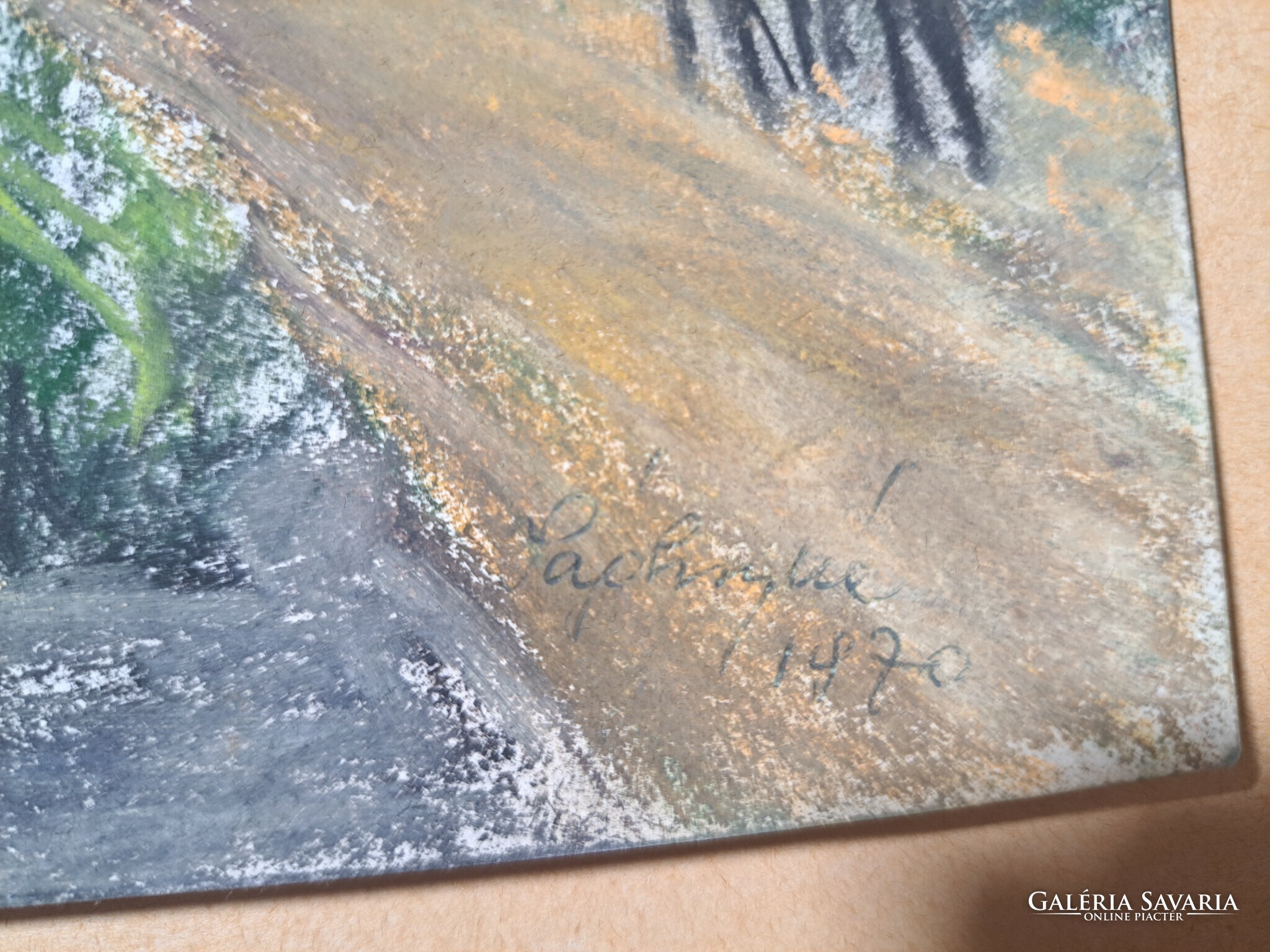 Szignózott pasztell 1970-ből - női festő? - Festmény | Galéria Savaria ...