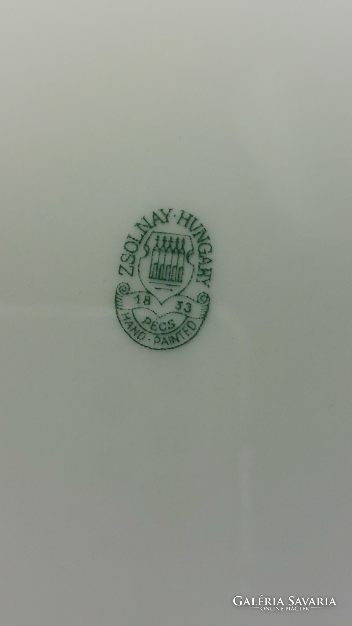 Marked Zsolnay porcelain flat plate, limited edition decorated with a ...
