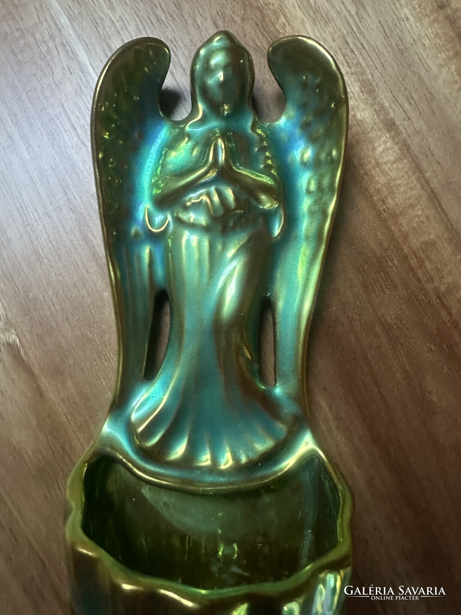 Zsolnay eozin szenteltvíztartó - Porcelán | Galéria Savaria online ...