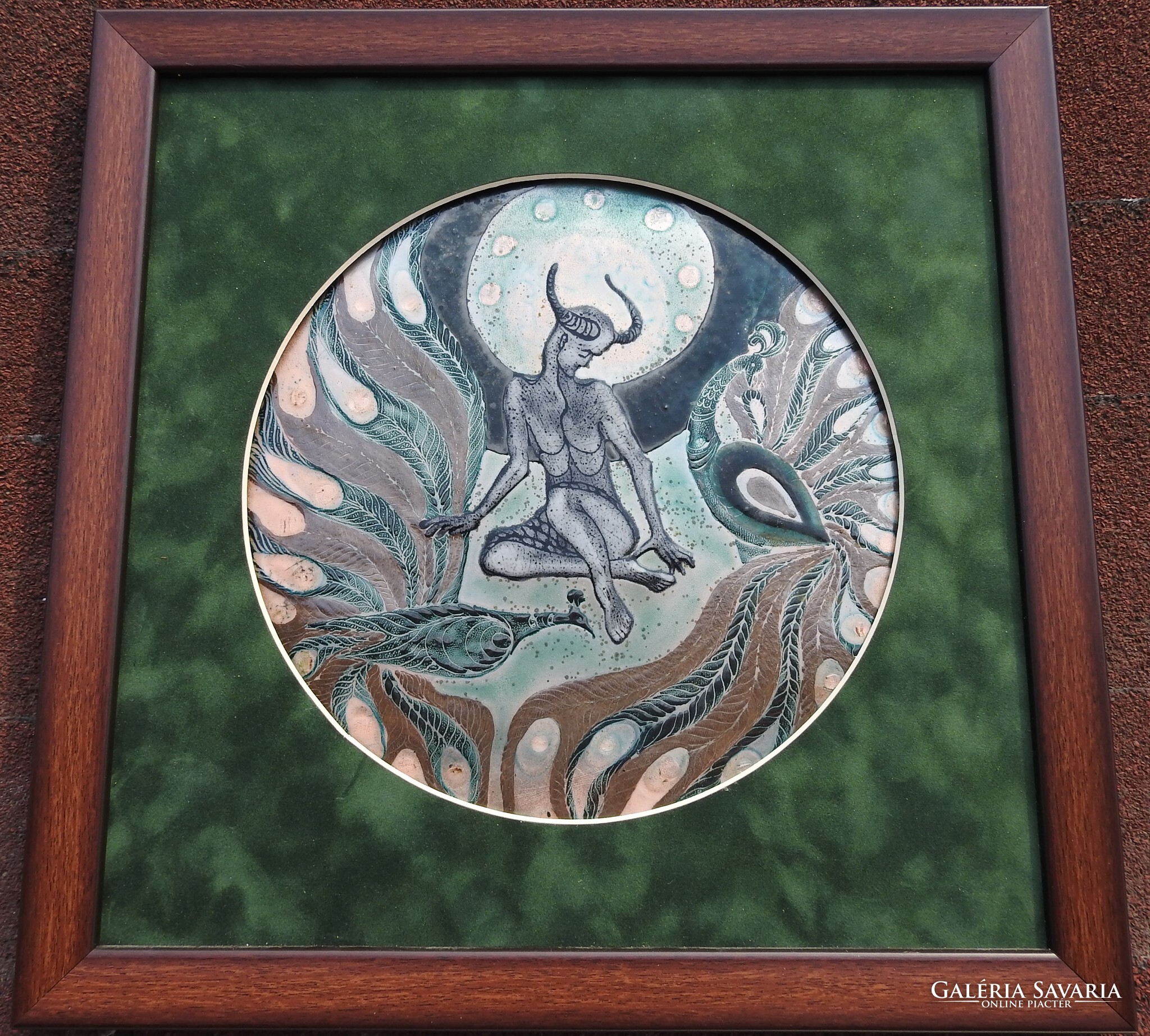 Tóbiás Klára - Pávák közt - tűzzománc kép - Kép, grafika | Galéria ...