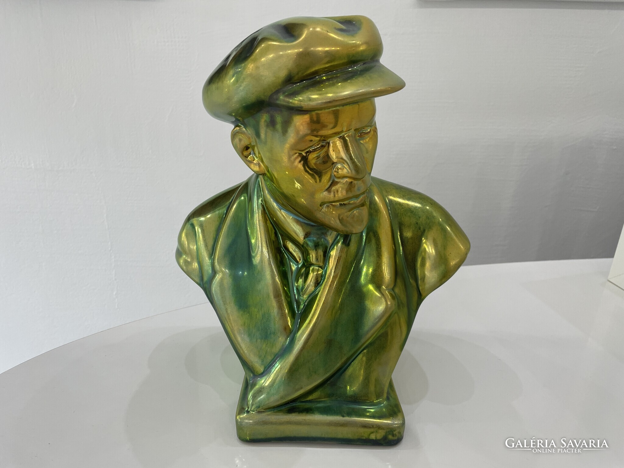 Zsolnay eozin Lenin szobor büszt kommunista szocialista figura modern ...