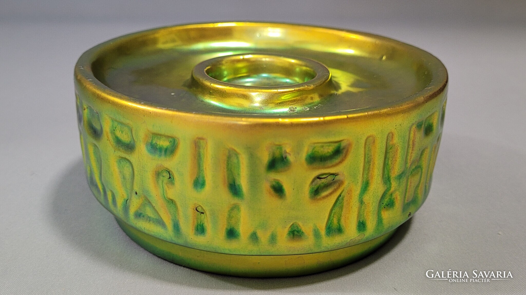 Régi Zsolnay eozin mázas modern gyertyatartó - Porcelán | Galéria ...