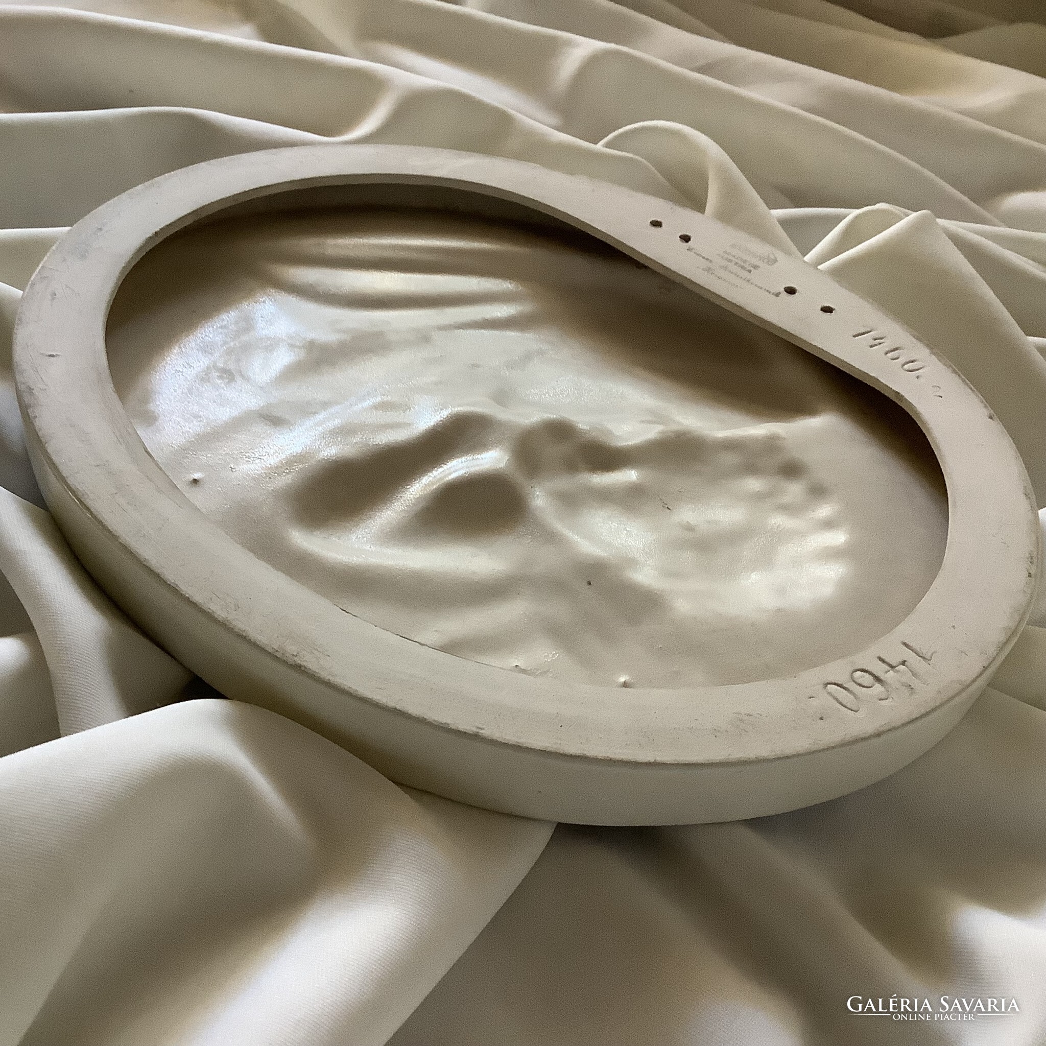 Osztrák Szignózott Perl dombormű Mária Jézus templom mise szentkép ...