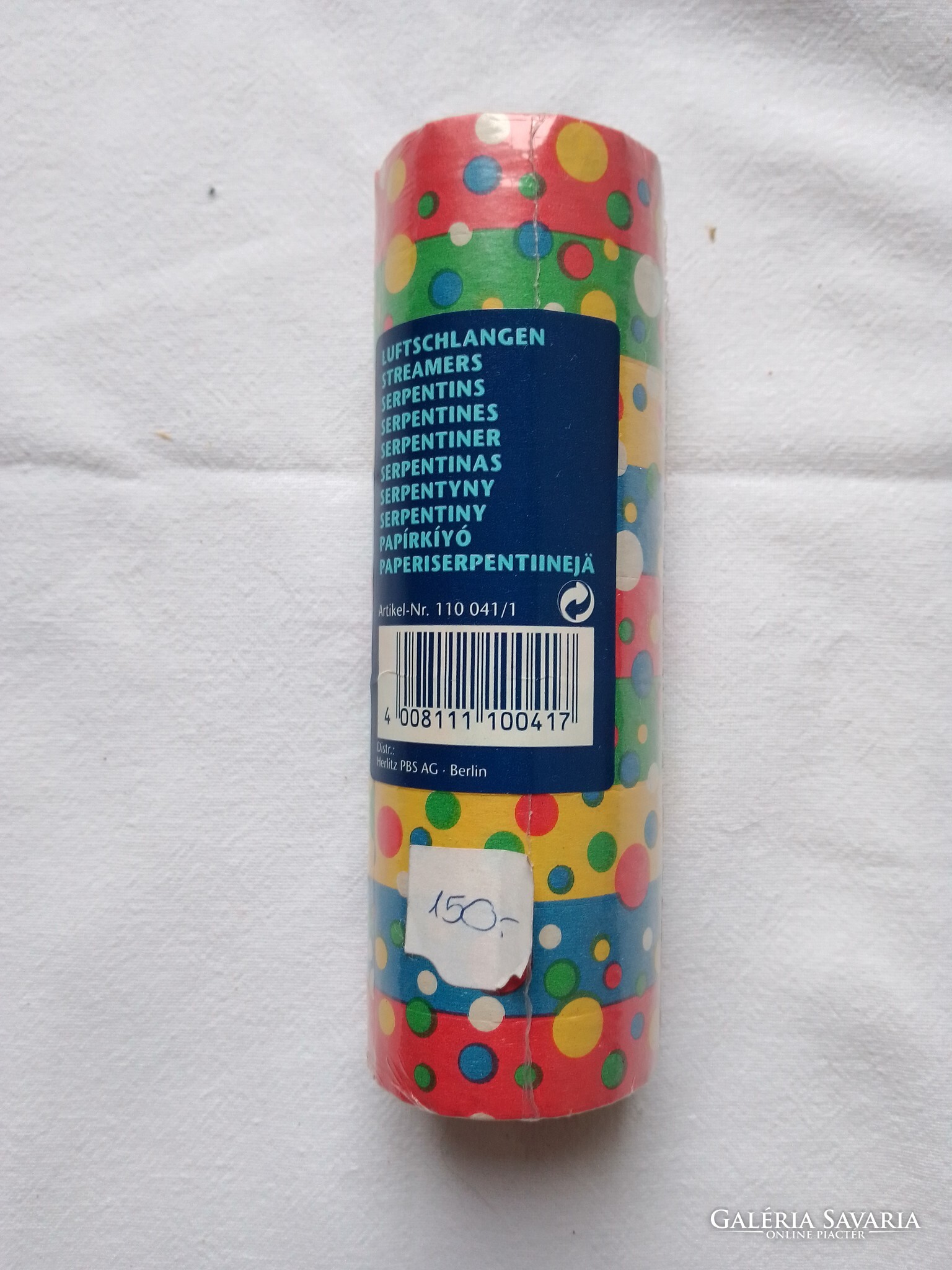 Retro carnival paper serpentine snake garland polka dot colorful ...