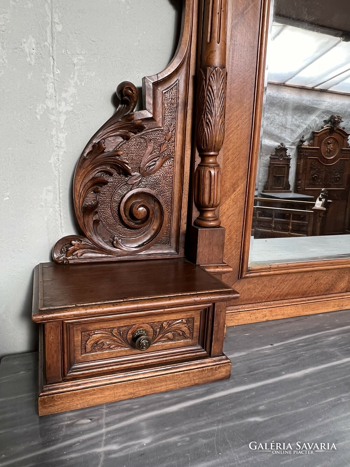 Komplett 8 részes antik 200 éves angyalos hálószoba garnitúra bölcsővel ...