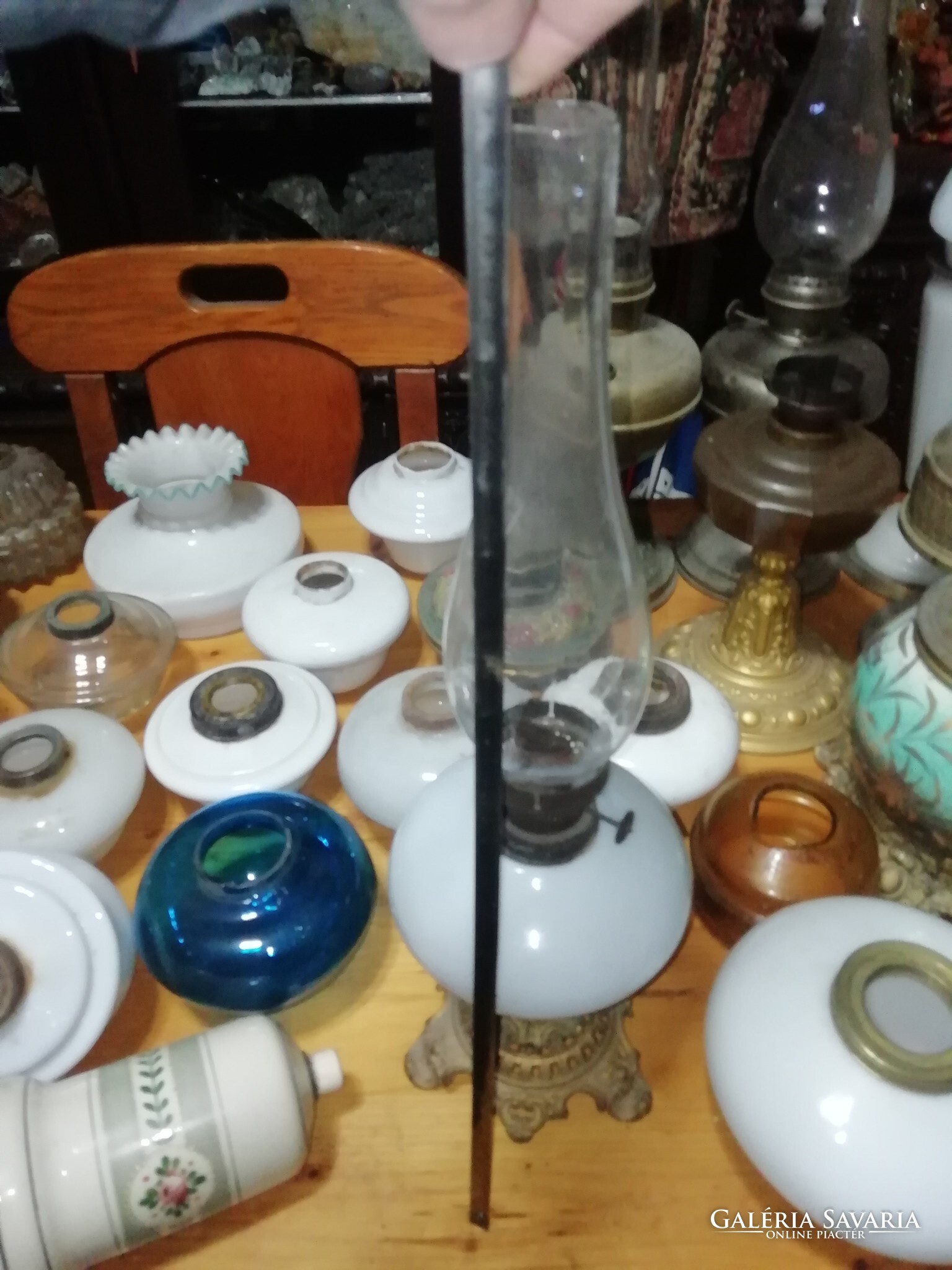 Gyűjteményből petróleum lámpa 111.a képeken látható állapotban - Lámpa ...