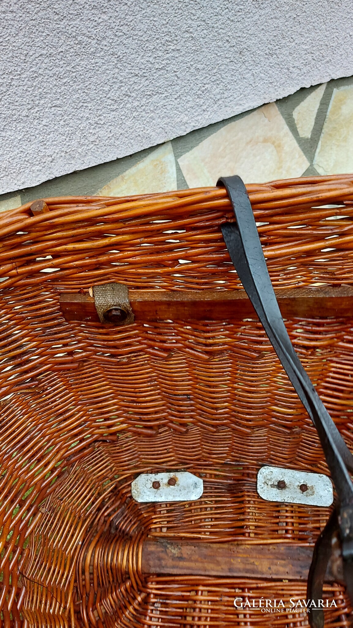 Fonott kosár nagy szőlő puttony régi - Otthon, háztartás kellékei ...