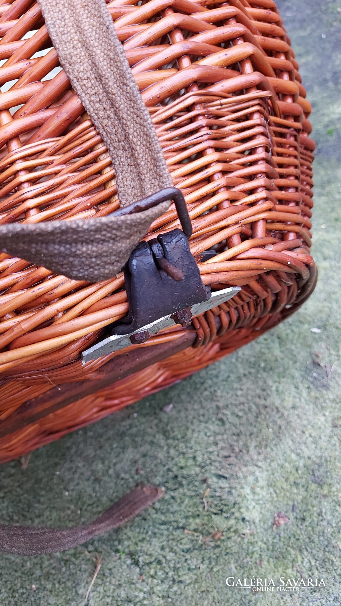 Fonott kosár nagy szőlő puttony régi - Otthon, háztartás kellékei ...
