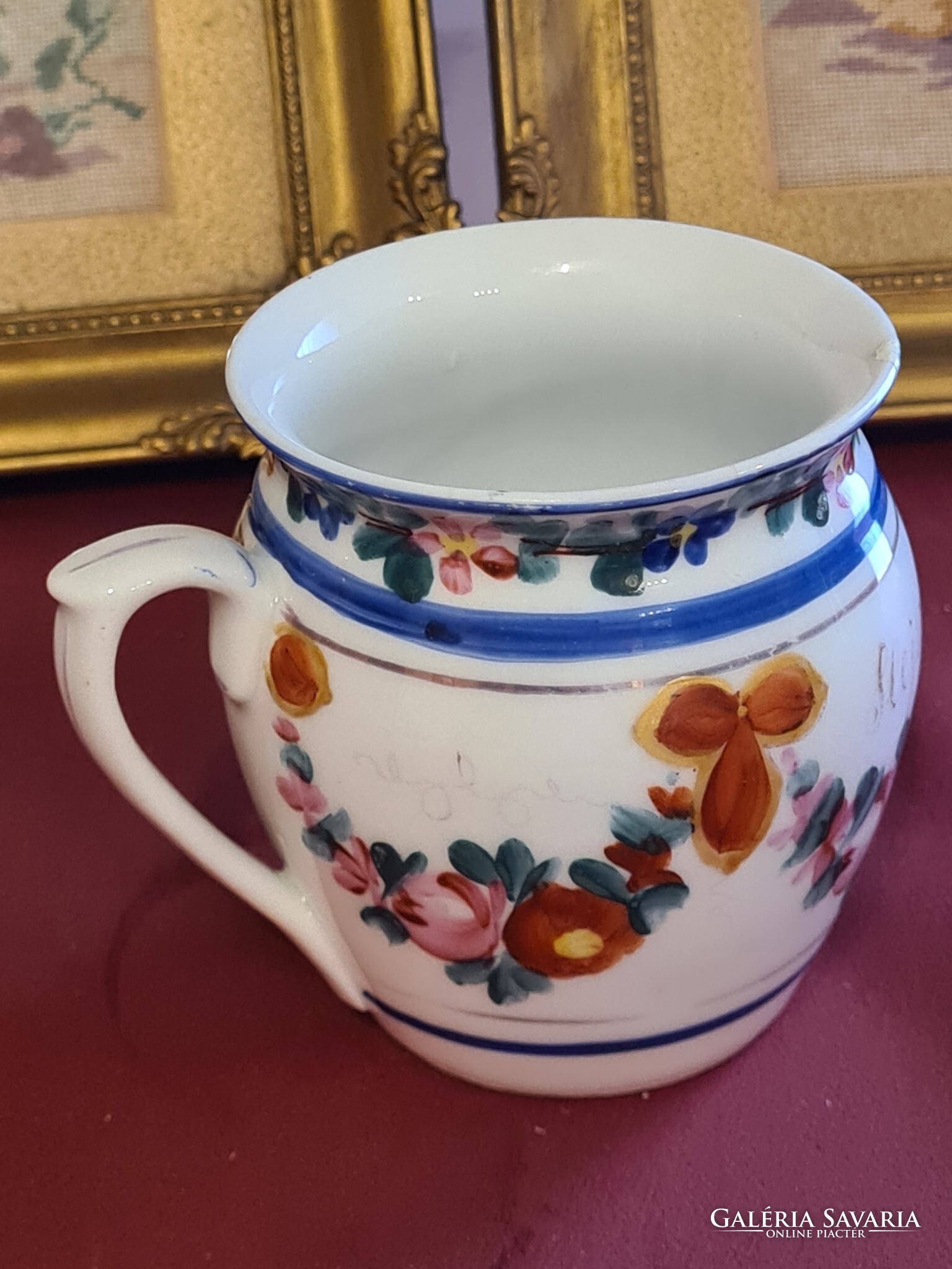 Antik népi csupor, 1911, névfeliratos, Hejsz Mari - Porcelán | Galéria ...