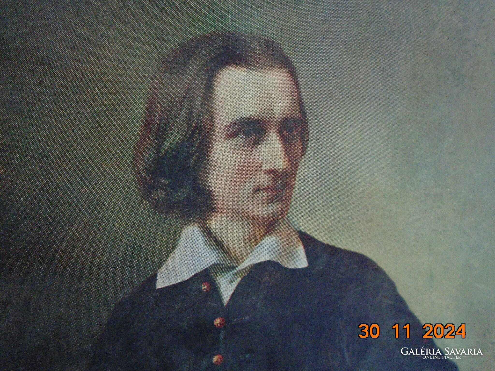 LISZT FERENC Barabás Miklós festménye fotómásolata nyomata Franklin ...