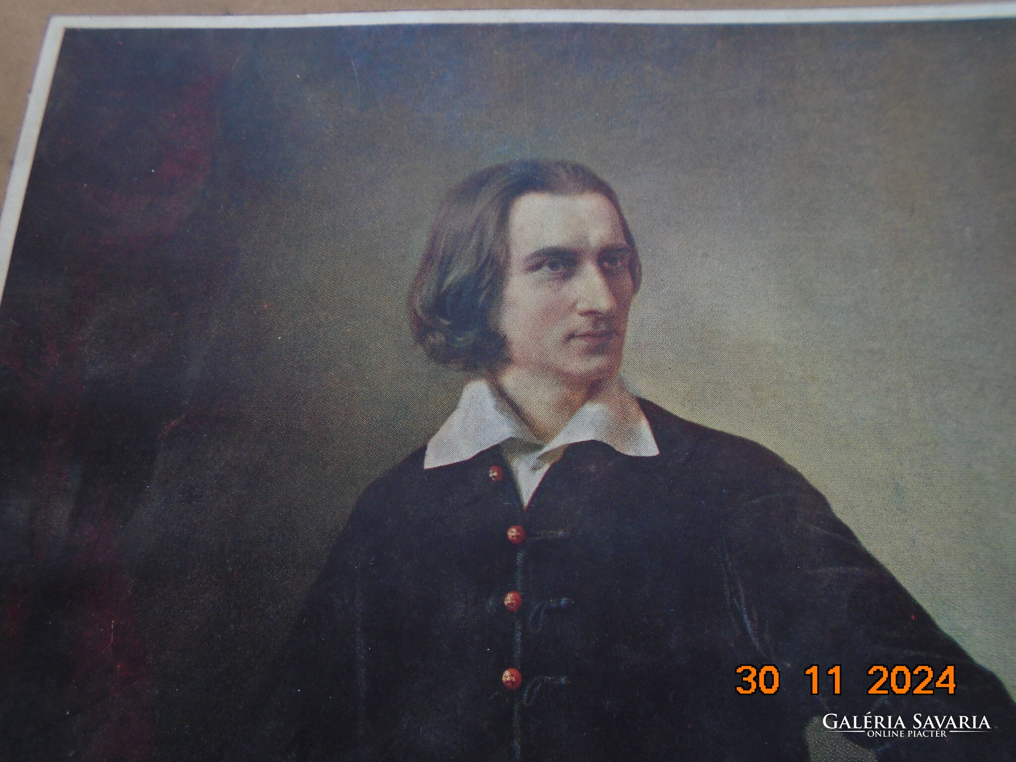 LISZT FERENC Barabás Miklós festménye fotómásolata nyomata Franklin ...