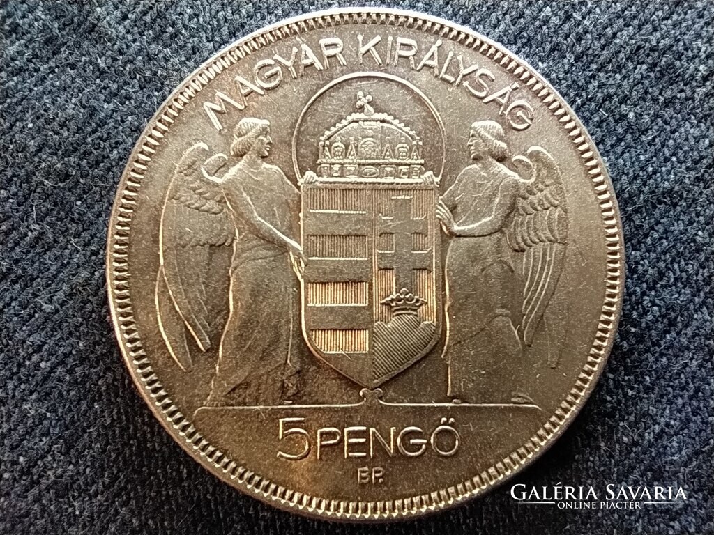 Verdefényes hajas: Horthy Miklós .640 ezüst 5 Pengő 1930 BP ...