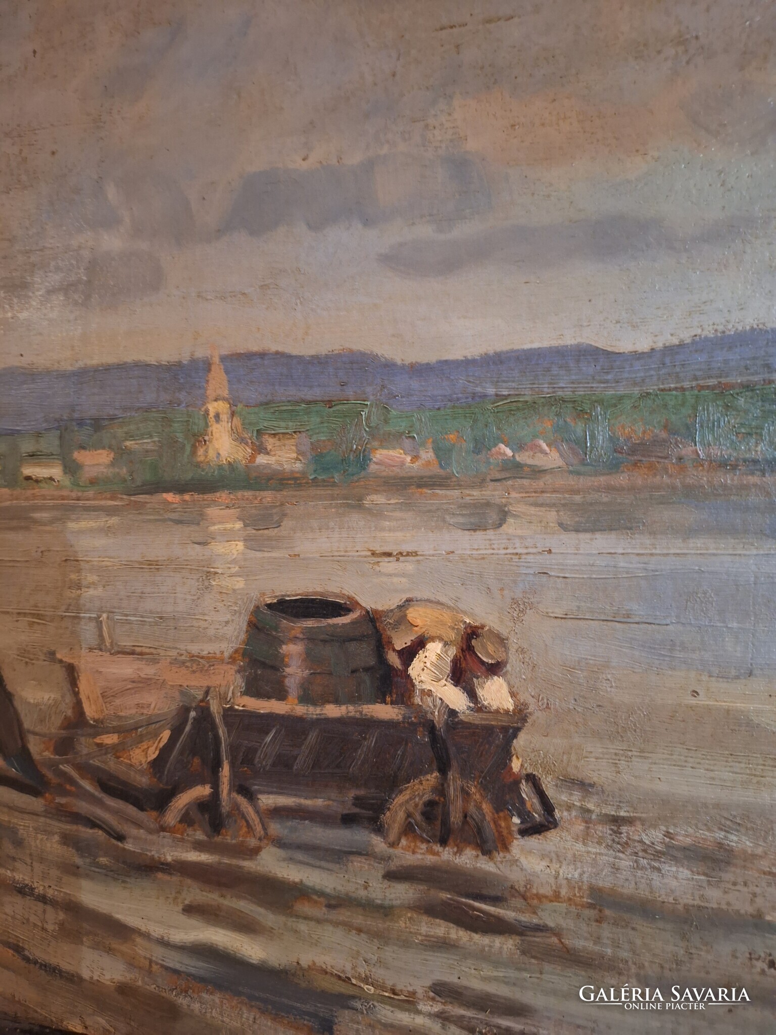 Viski János : Pihenő a balatonban - Festmény | Galéria Savaria online ...