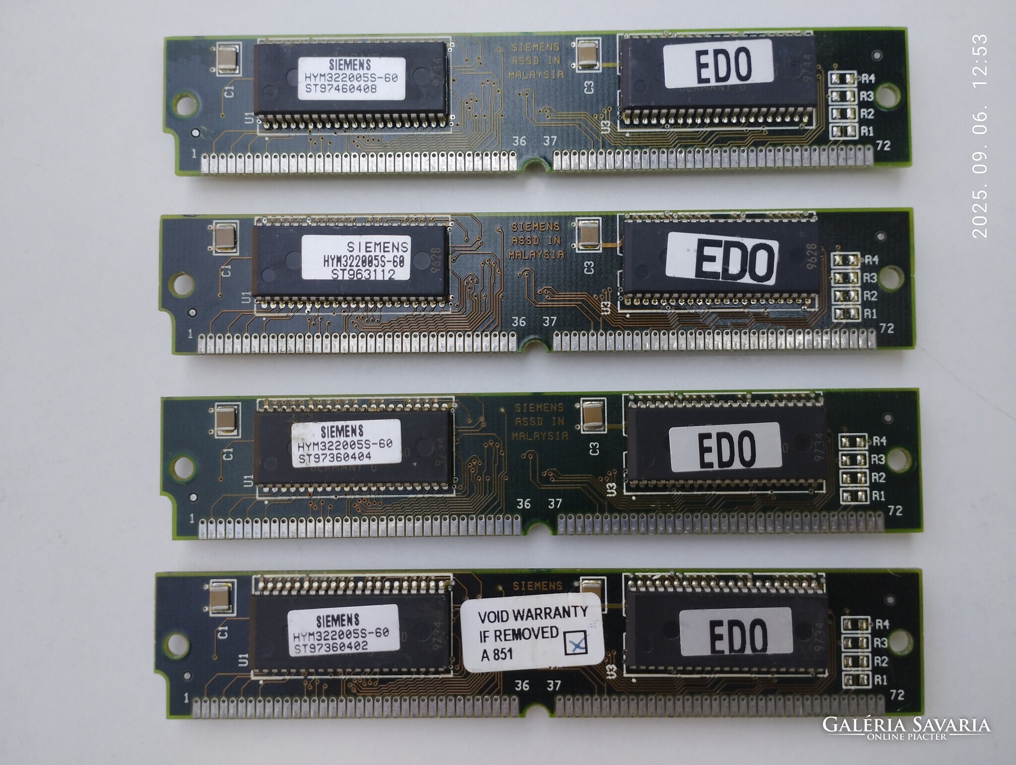 16 MB (2x8 Mb) EDO-RAM 72-pin-es 60 ns - Retro PC RAM. - Műszaki ...