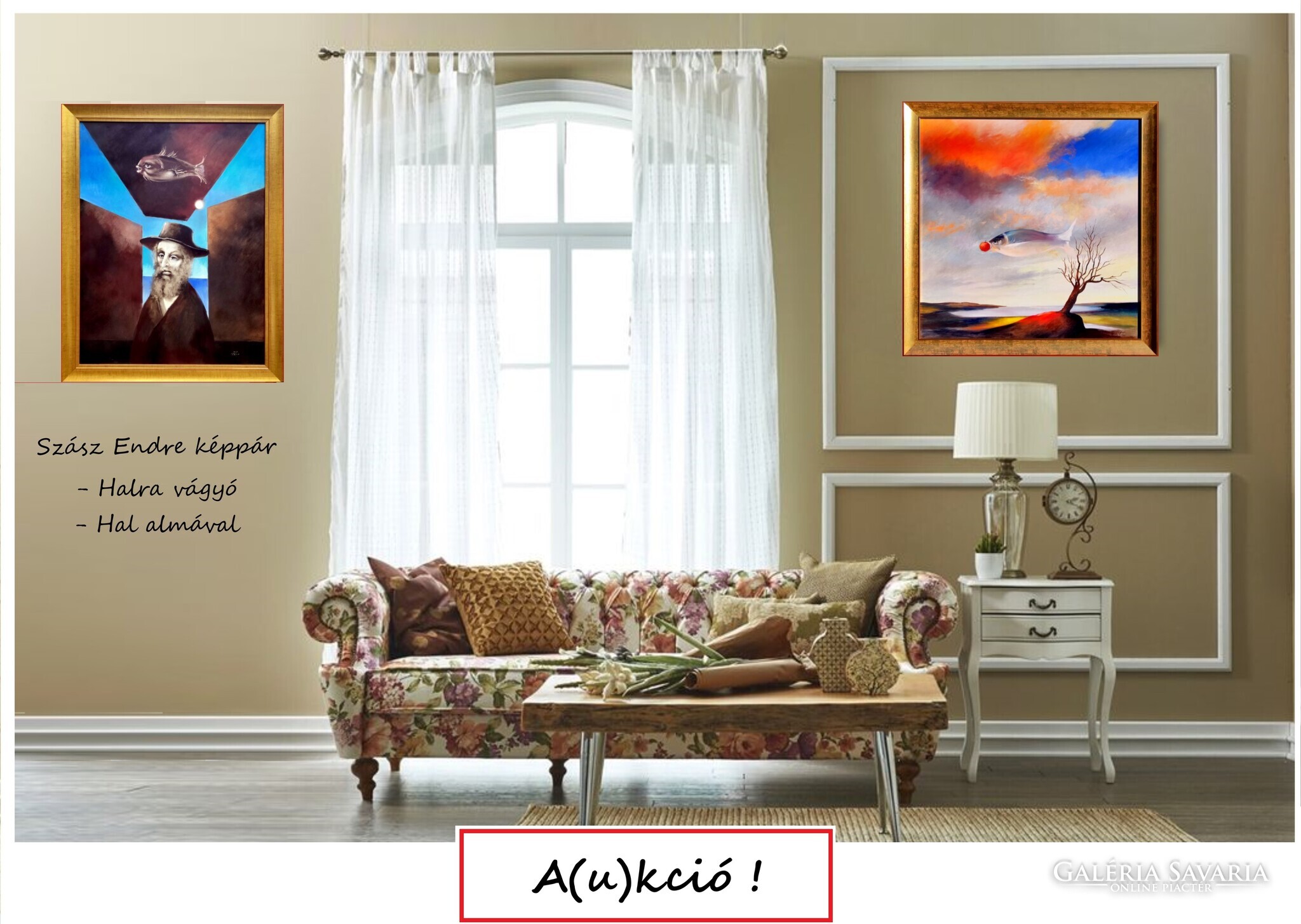 Szász Endre: Halra vágyó (Szakállas önarckép), a 80-as évek első fele ...