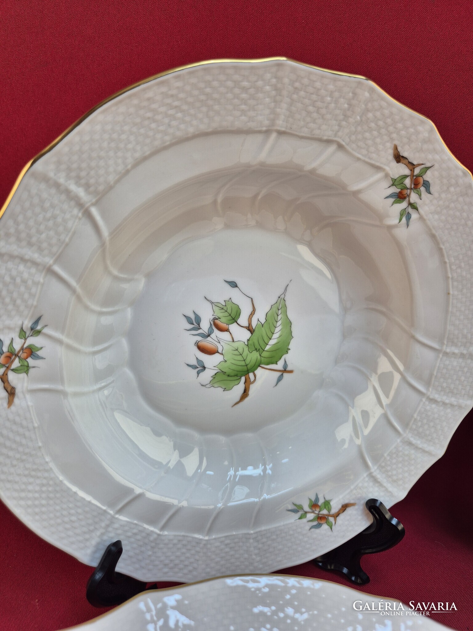 Herendi hecsedli rocaille mintás tányér teríték - Porcelán | Galéria ...