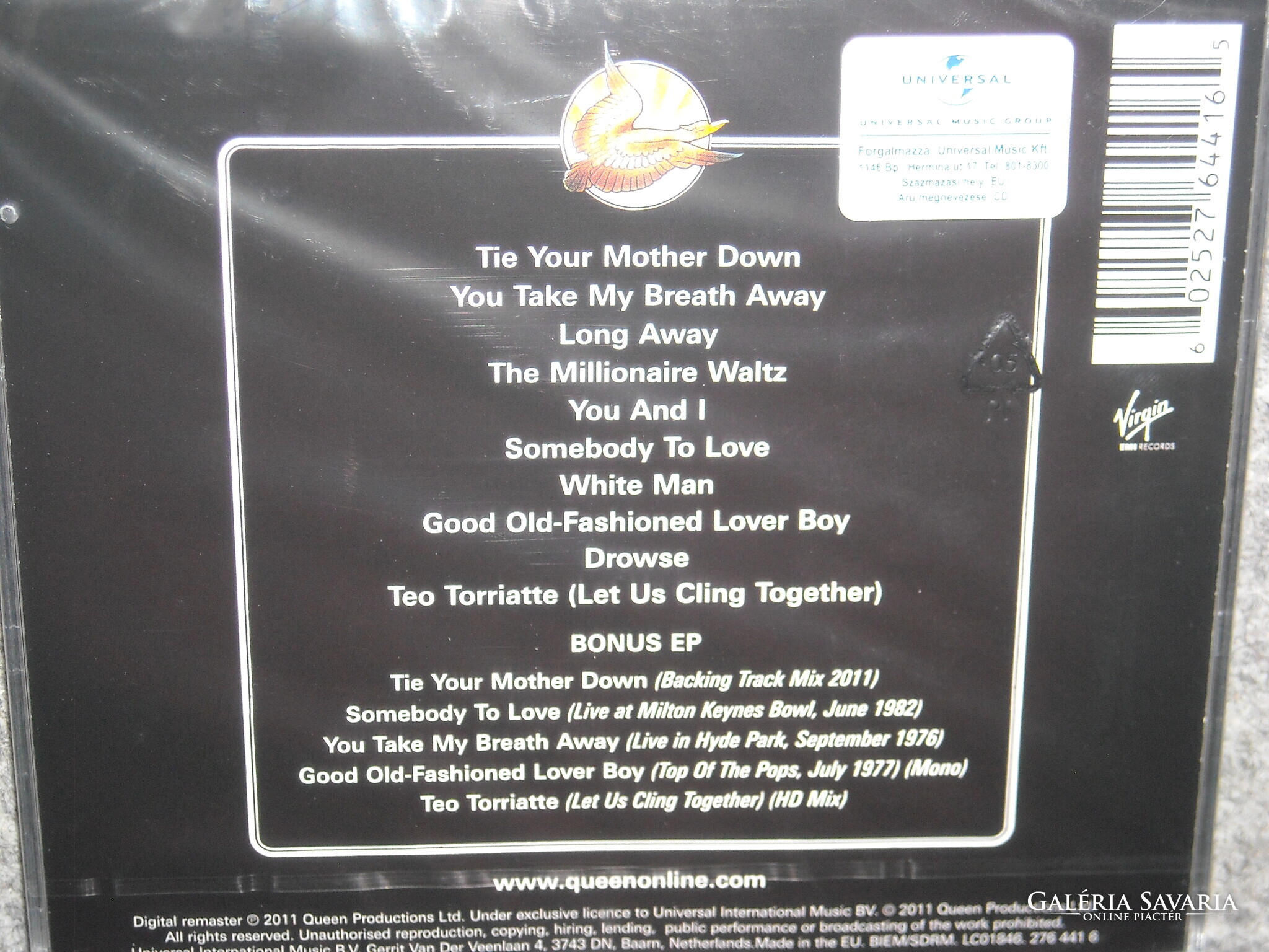 QUEEN A DAY AT THE RACES 2cd CD ÚJ gyári bontatlan -BONUS EP- - Zene | Galéria Savaria online ...