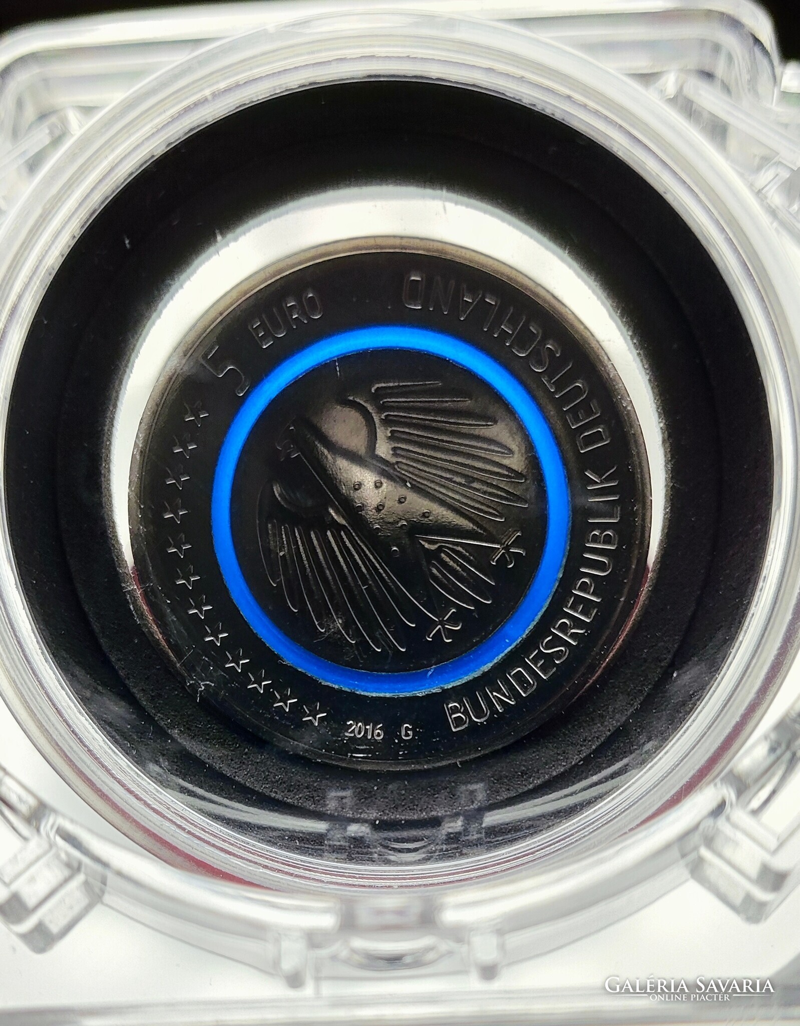 5 eurós „Kék bolygó – Blauer Planet Erde” emlékérme (2016, G verdejel ...