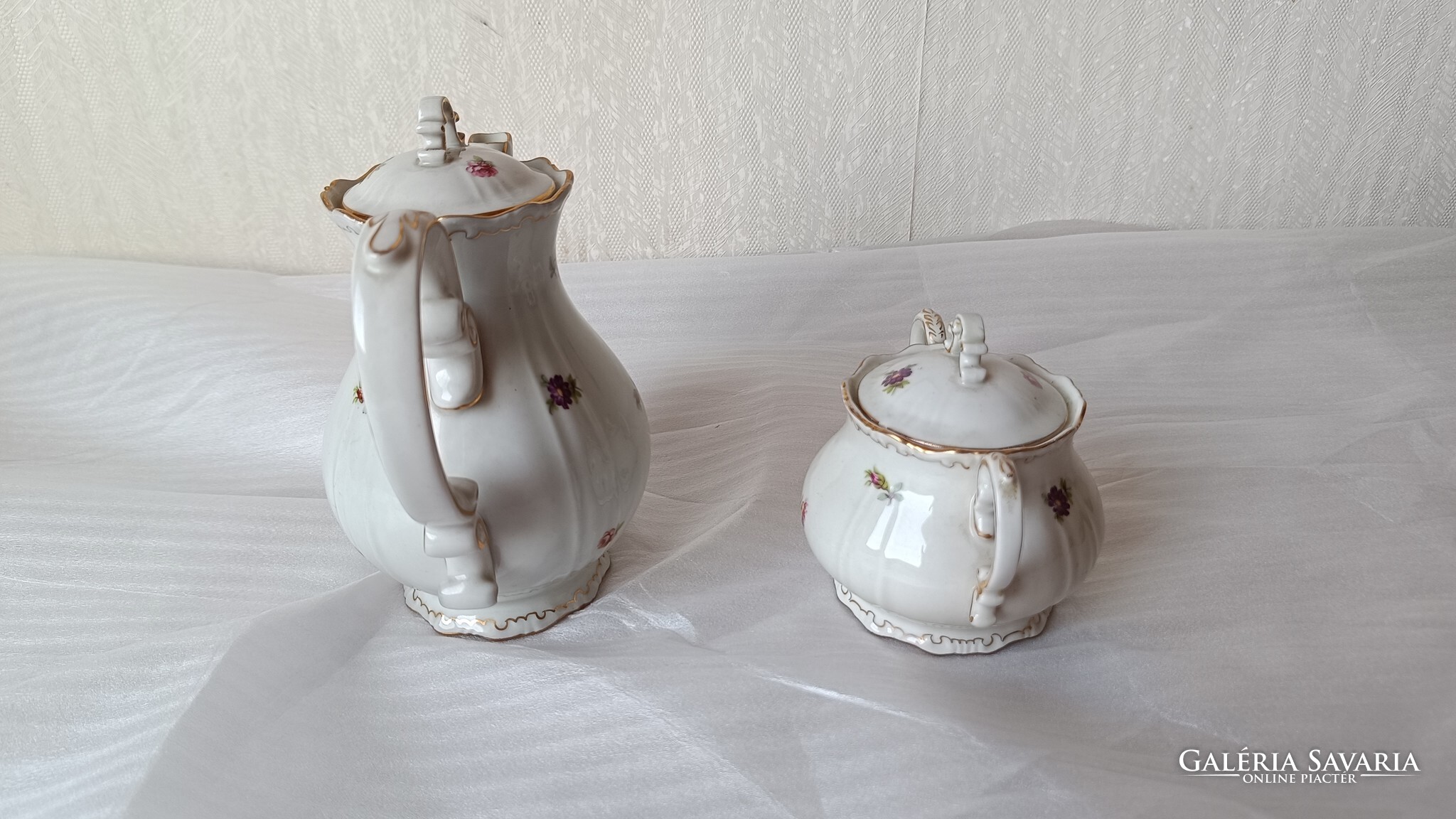 Végső ár! Zsolnay porcelán kávéskészlet elemek, kiegészítők ...