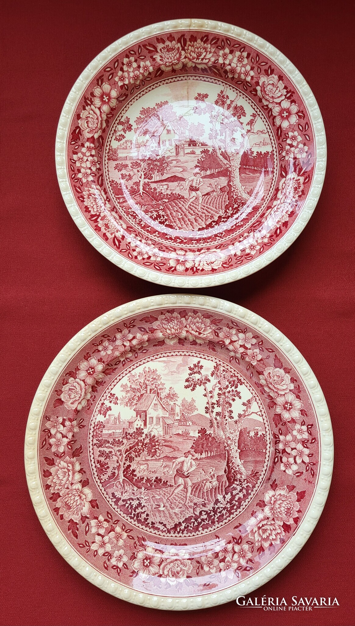 Villeroy & Boch Mettlach Rusticana német porcelán tányér mélytányér ...