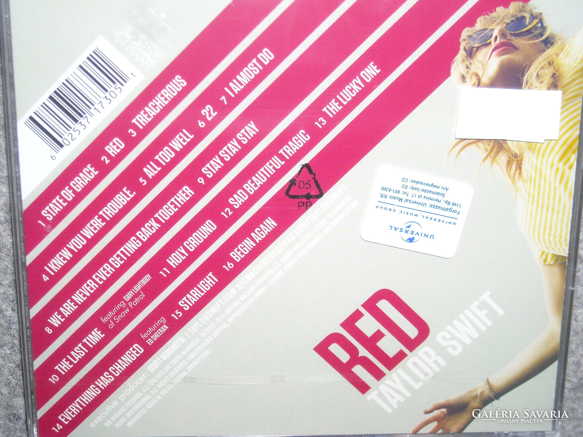 TAYLOR SWIFT RED CD ÚJ gyári bontatlan - Zene | Galéria Savaria online ...