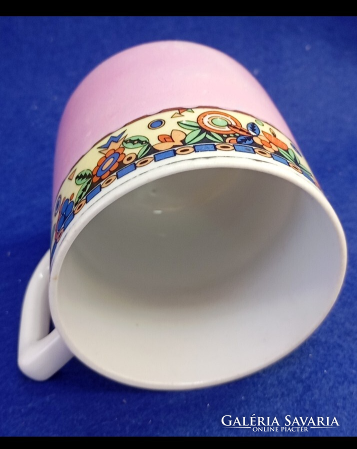 Szecessziós, "Eleanor " lüsztermázas porcelán bögre 1920körül ...