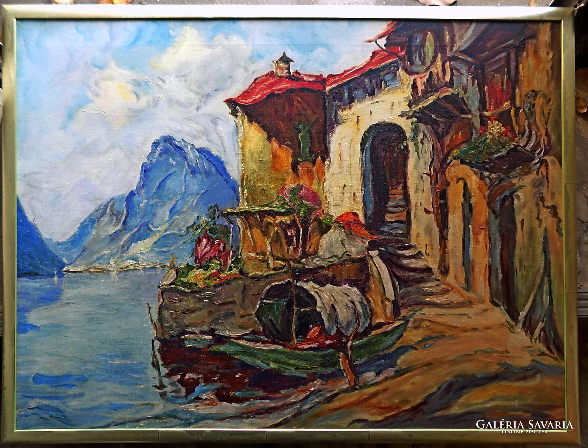 Olasz tengerpart: Feloldatlan szignóval - Festmény | Galéria Savaria ...