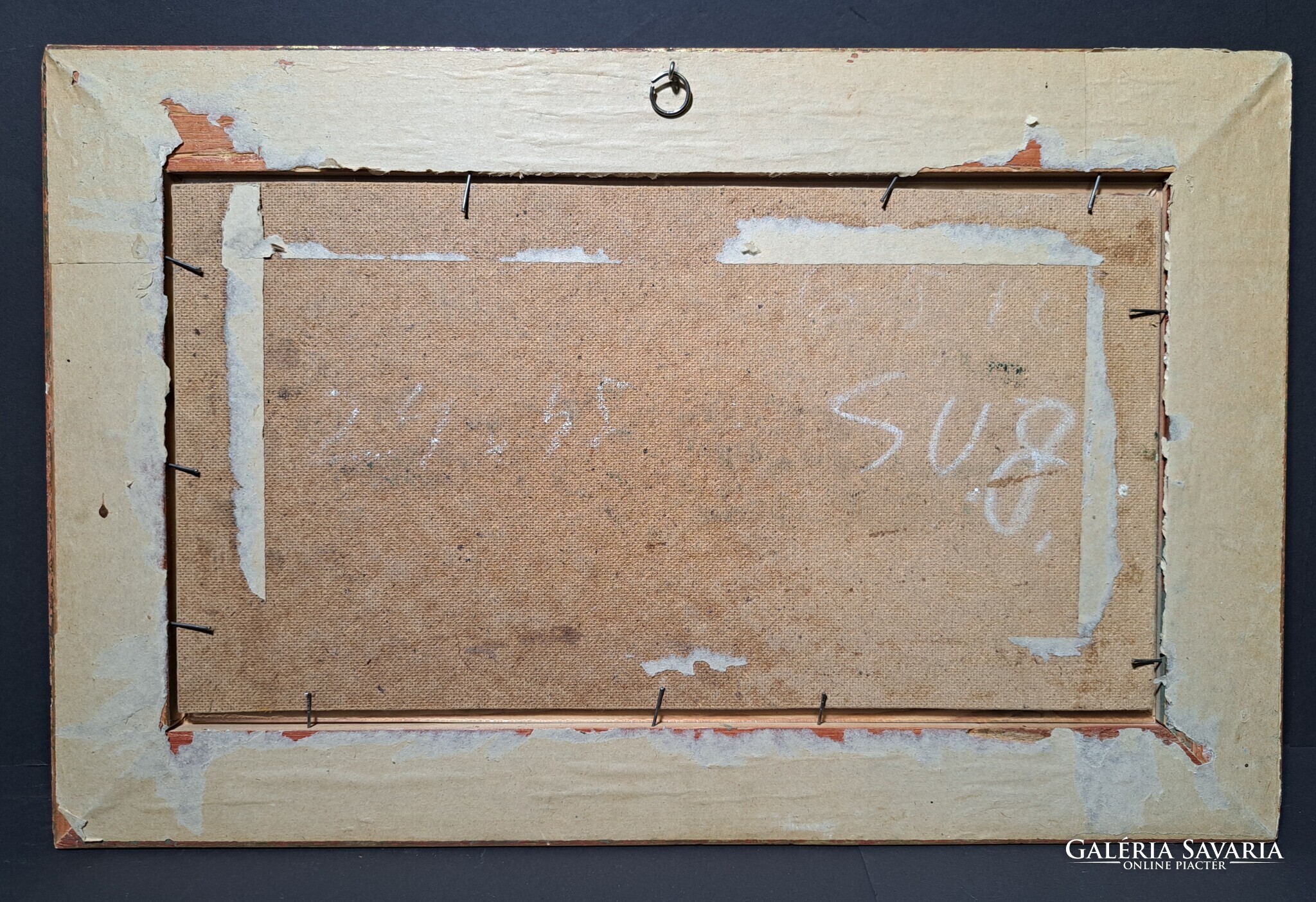 Sugár Gyula: Ősz - gyönyörű díszes keretben! (olajfestmény) Tóparti ...