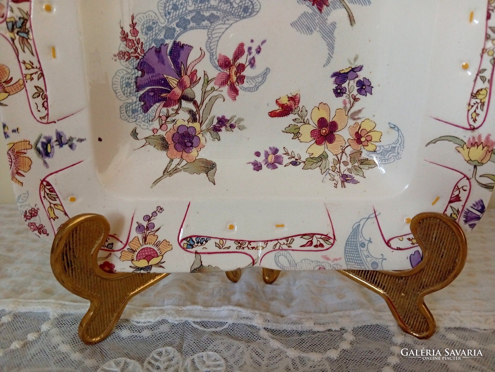 Sarreguemines Lavalliere fajansz kínáló tál - Porcelán | Galéria ...