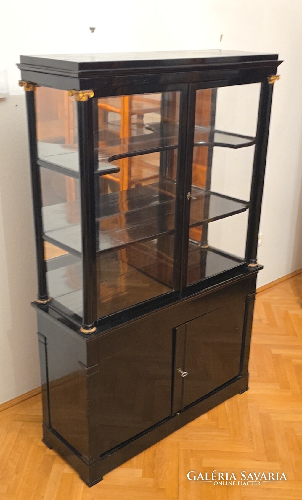 Gyönyörű antik, empire vitrin szekrény /1800-as évek elejéről/ - Vogel ...