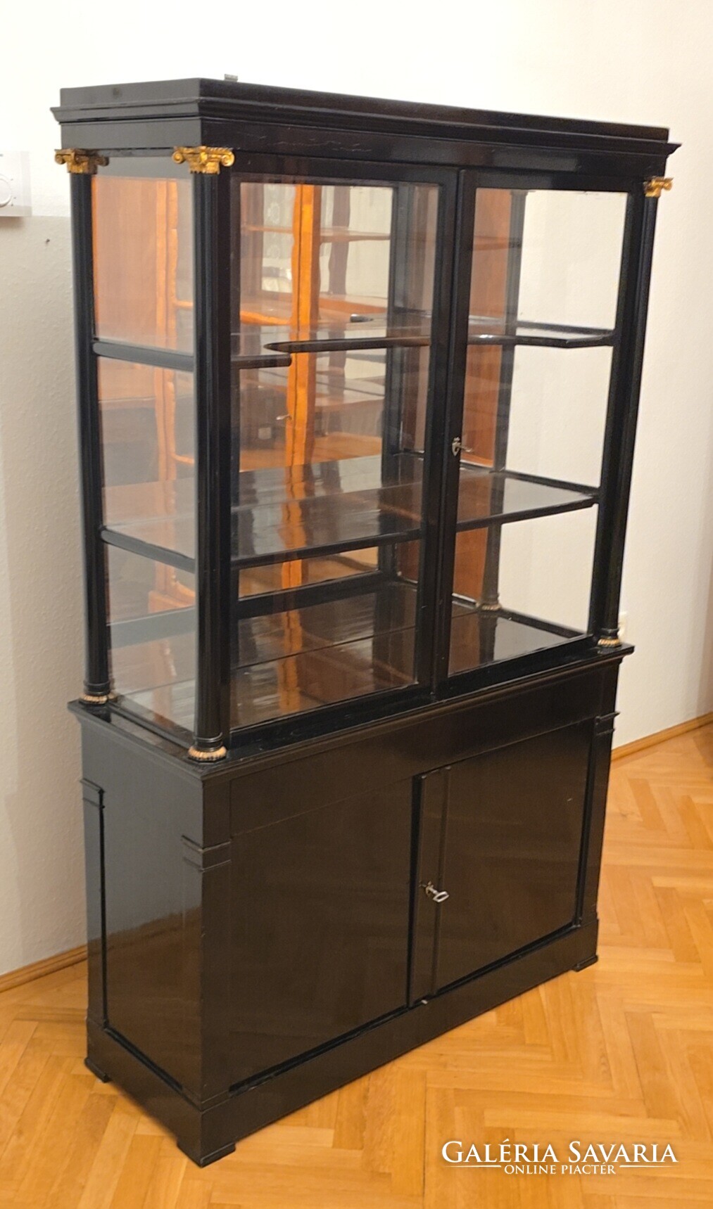 Gyönyörű antik, empire vitrin szekrény /1800-as évek elejéről/ - Vogel ...