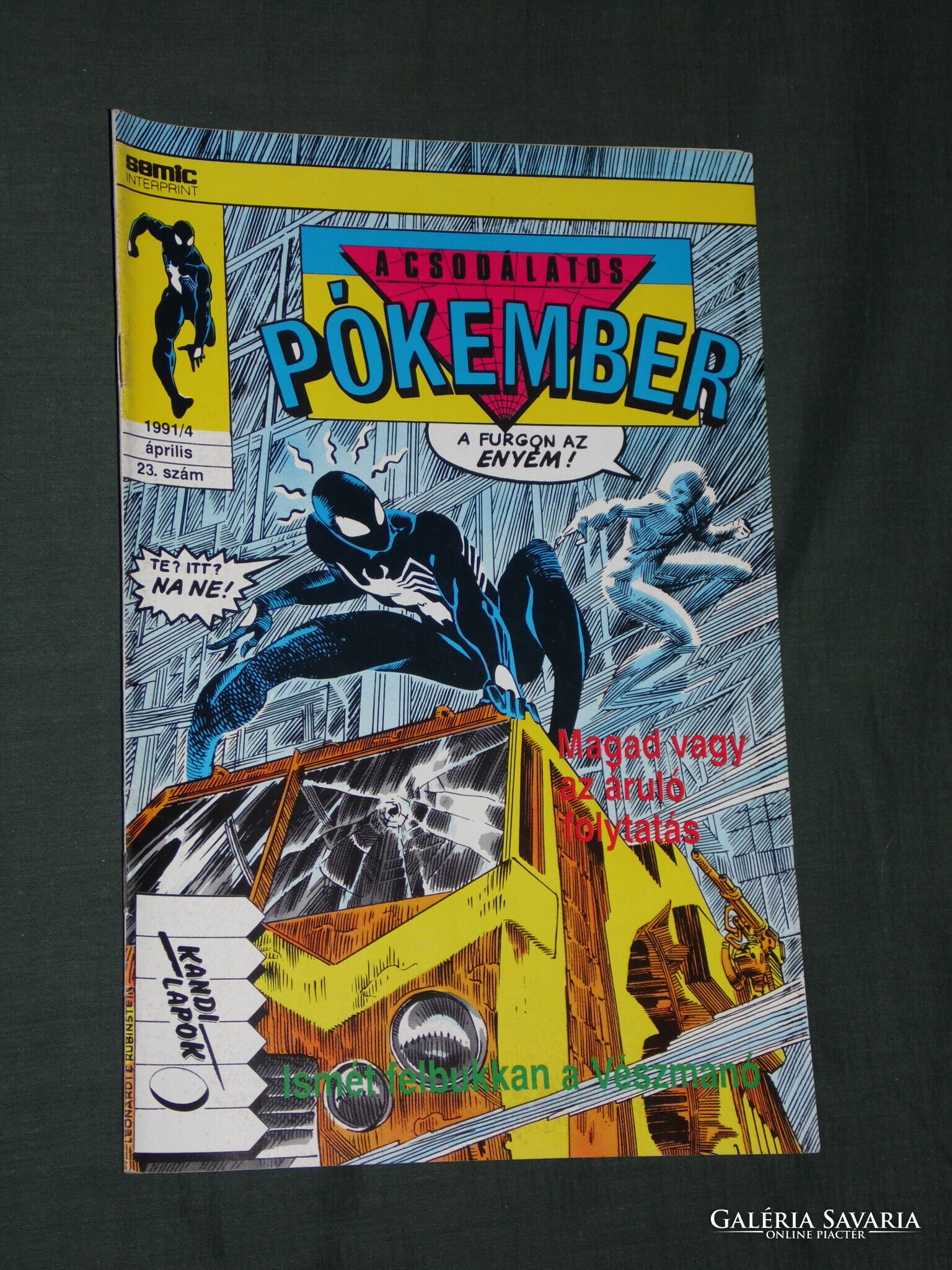 Képregény,Semic,Marvel,Kandi lapok,A Csodálatos Pókember, 1991/4., 23 ...