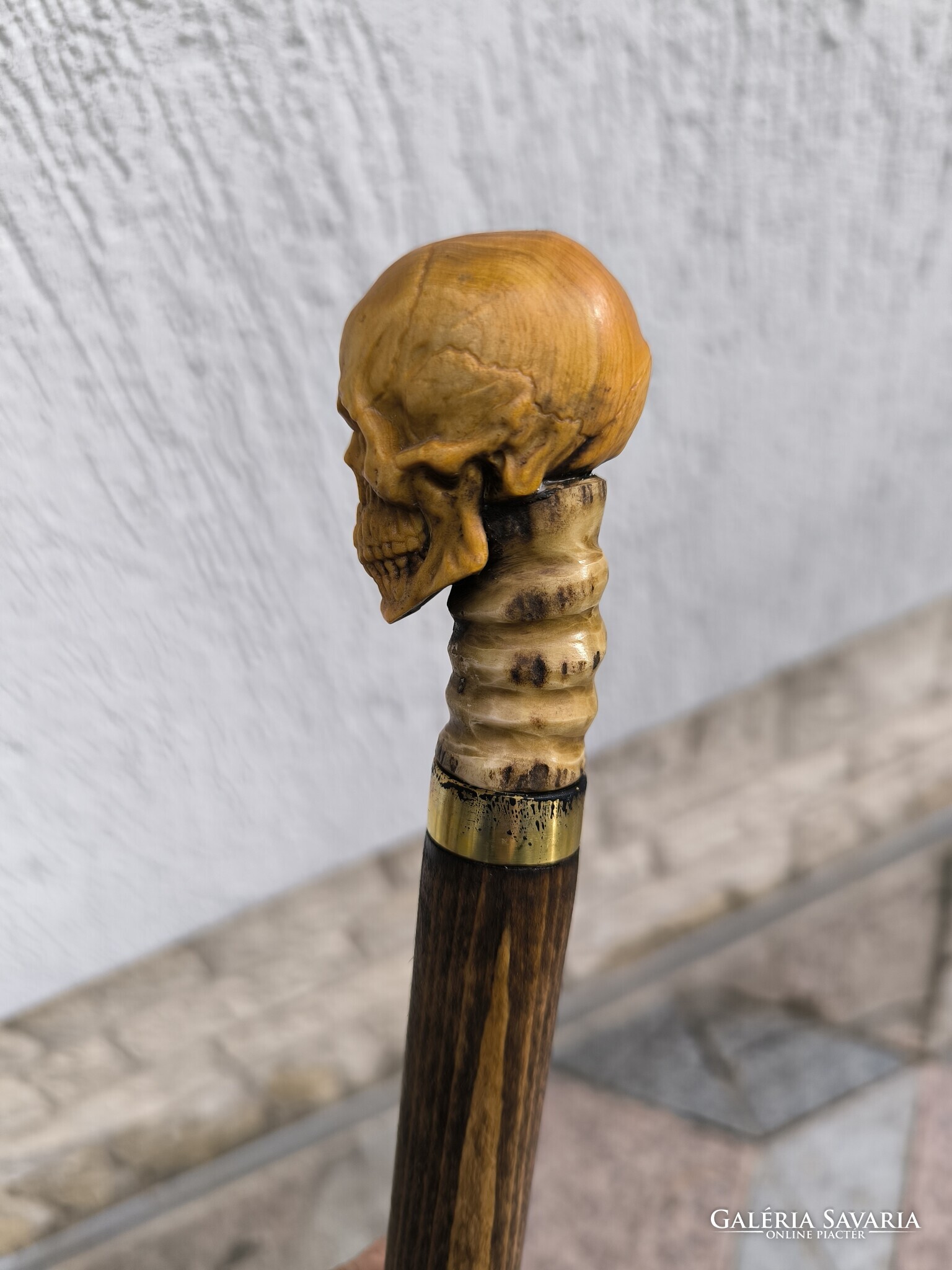Sétapálca sétabot koponya fejes fàból tőrös kard bot jó állapotban ...