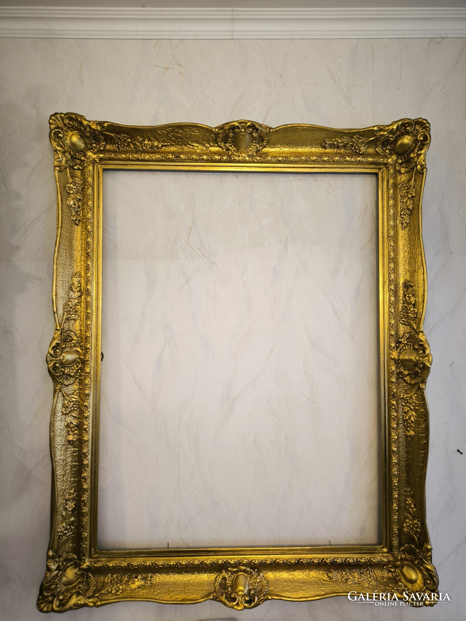 Antik gyönyörű széles festmény tükör keret képkeret laparany dekoráció film színházuxus 75 X 100 ...