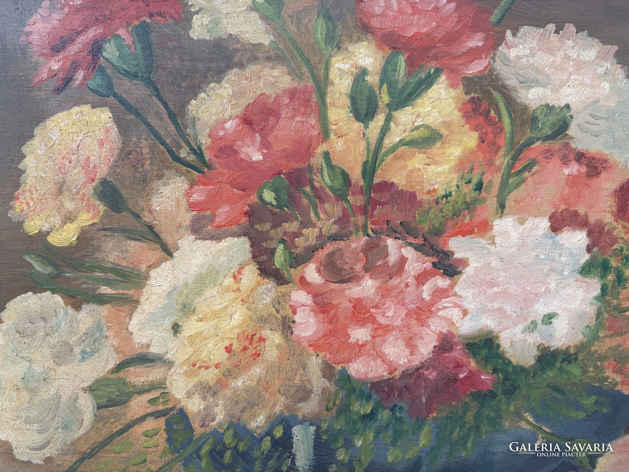 Szegfűs csendélet Henczné Deák Adrienne jelzéssel - Festmény | Galéria ...