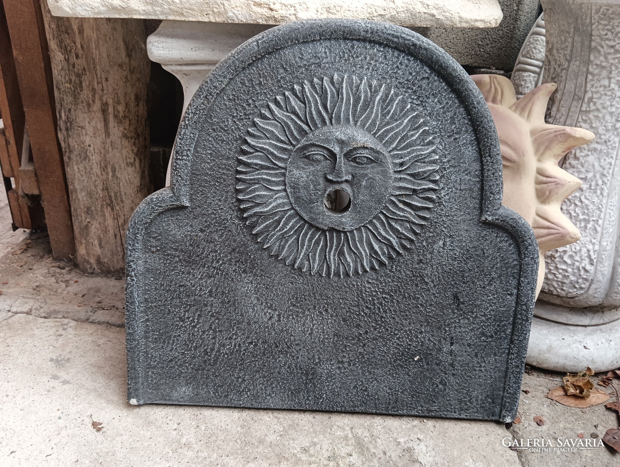 Modern Antracit minimál Falikút hátlap Fagyálló műkő kültéri kerti fali ...