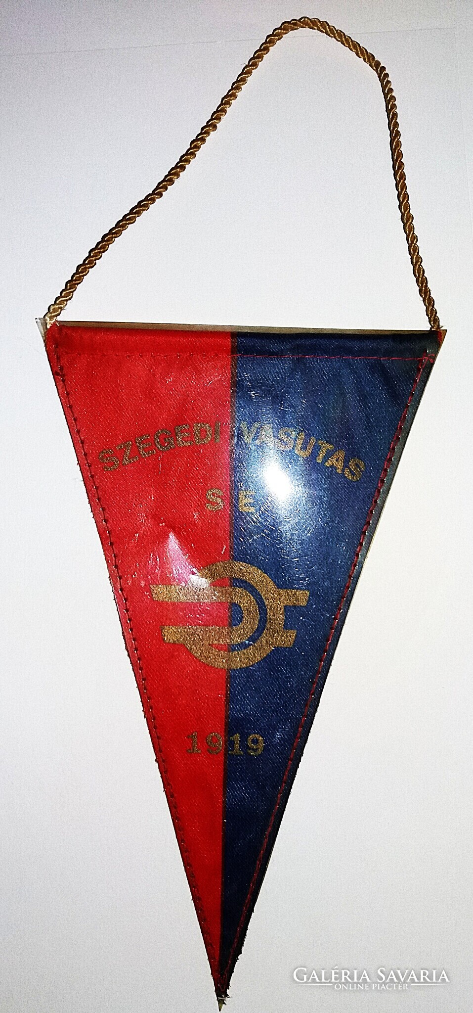 Régi MAGYAR futball zászló SZEGEDI VASUTAS SPORT EGYESÜLET 1919. 20 X ...