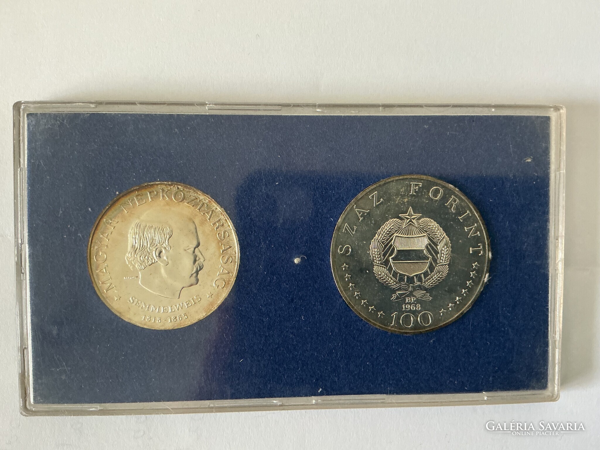 1968 Semmelweis 50 és 100 Ft forint ezüst emlékérme érem - Numizmatika ...